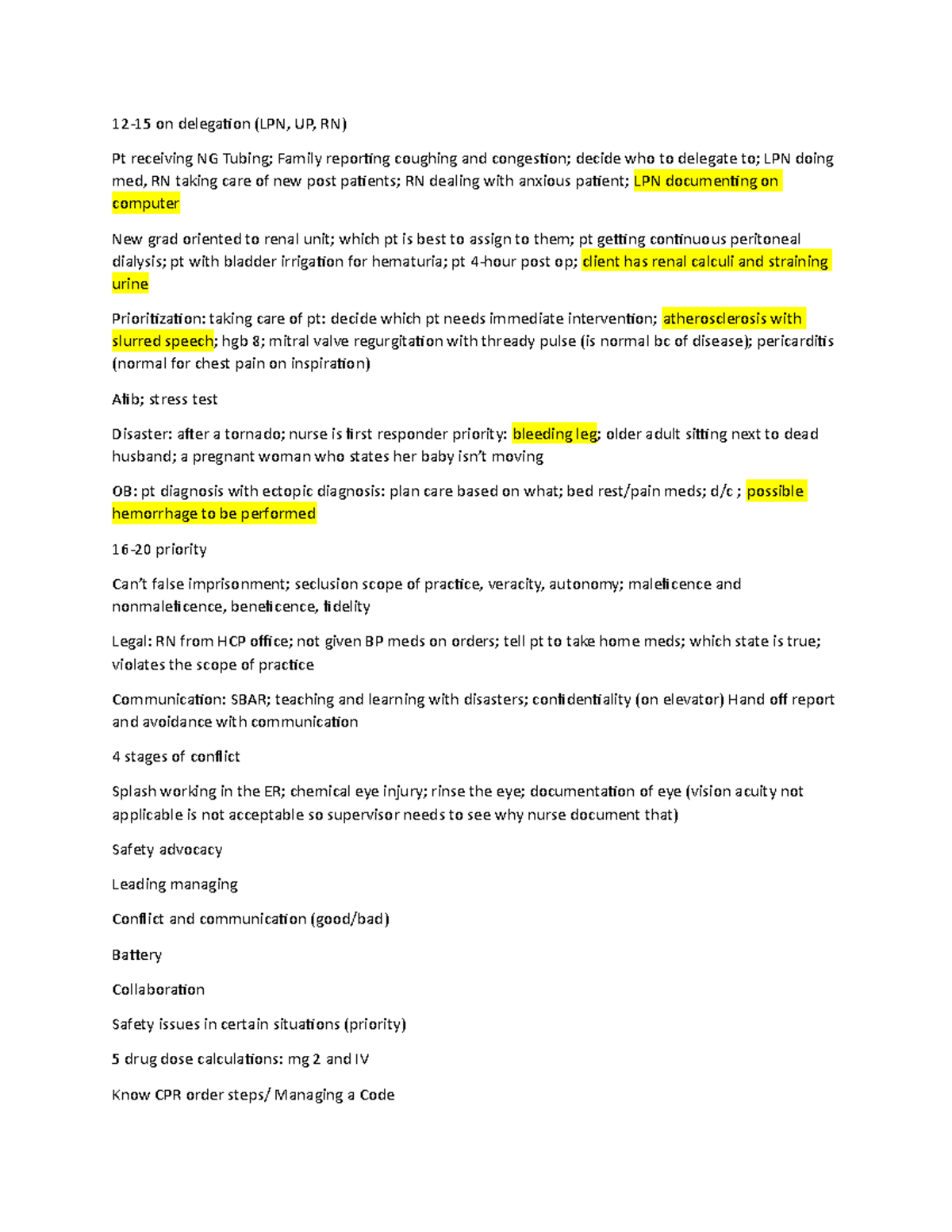 Exam One Review - This is the main notes for Chapters 1,2,3,4,5,6,7,8,9 ...