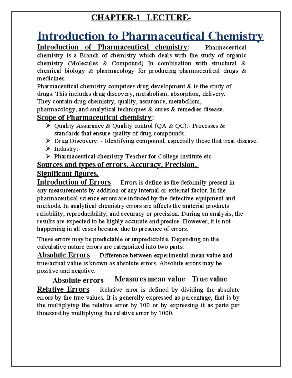 Chapter-1-Pharmaceutical-chemistry-Complete-Notes-by-noteskarts-Acc-to ...
