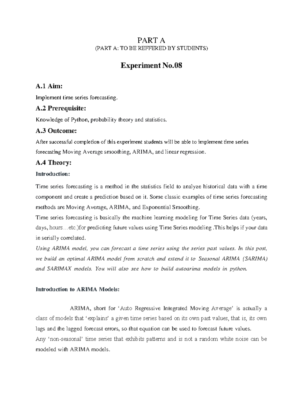 ADS EXP 8 PRACTICAL - PART A (PART A: TO BE REFFERED BY STUDENTS) Experiment No. A Aim ...