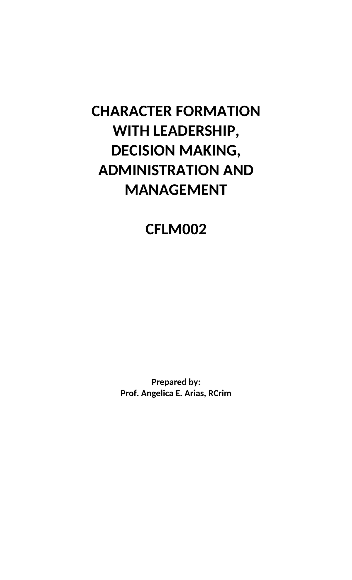 Module-IN- Character- Formation - CHARACTER FORMATION WITH LEADERSHIP ...