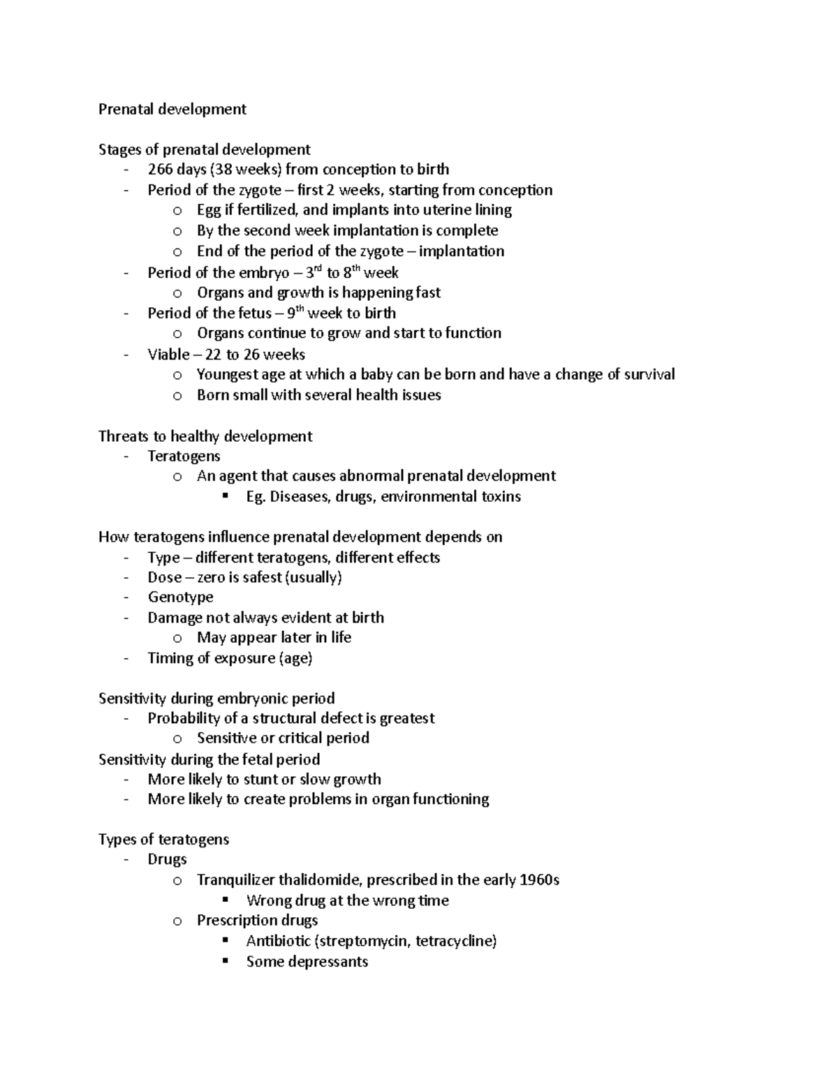Prenatal development 2:1 - Prenatal development Stages of prenatal ...