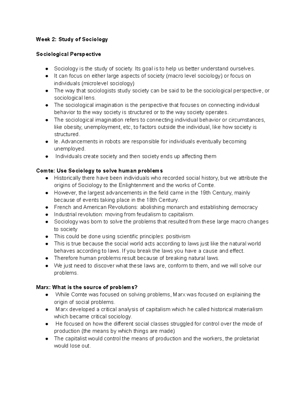 SOC103 Week 2 - This is the 2nd week of Sociology Notes - Week 2: Study ...