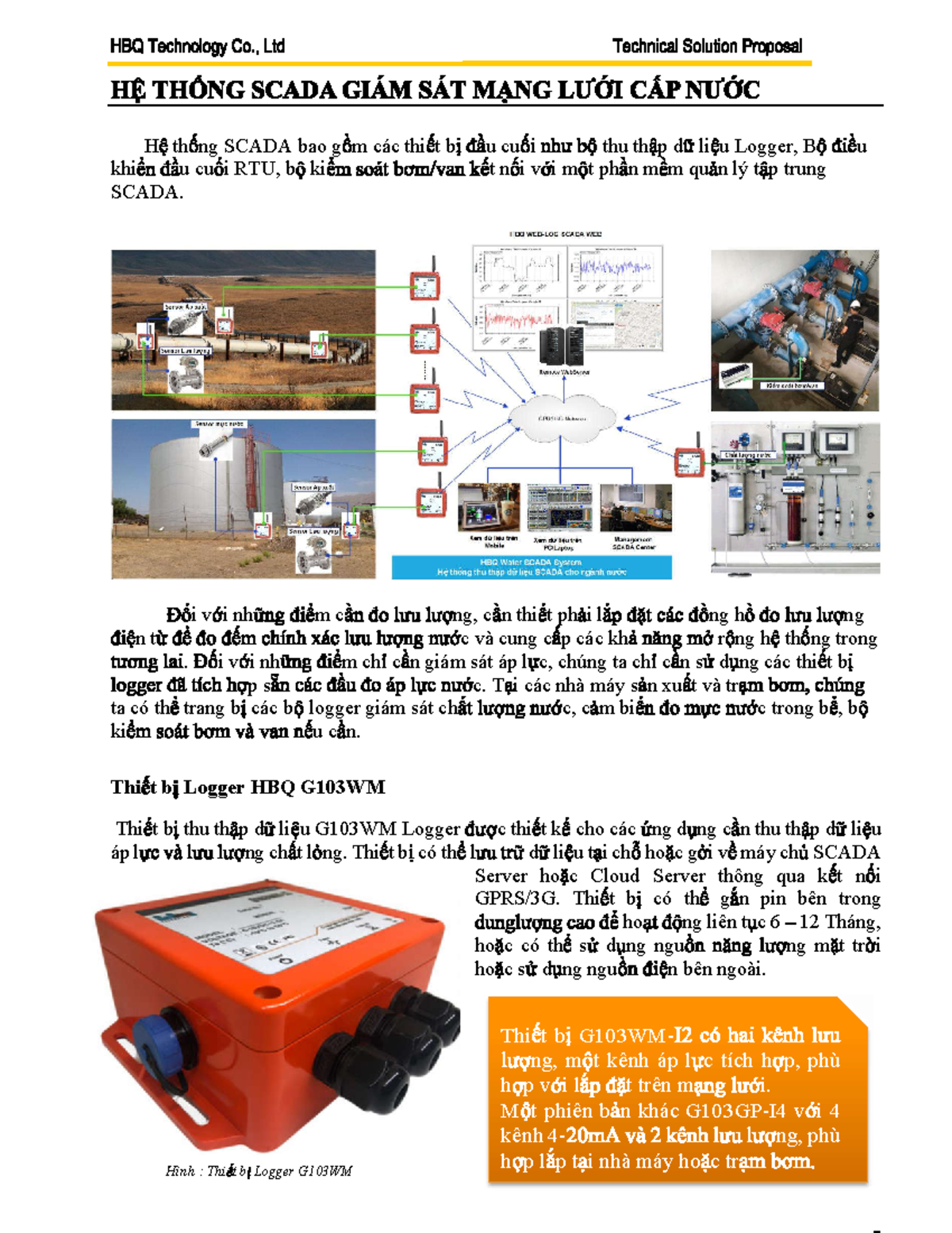 HBQ-Giải pháp giám sát mang luoi cap nuoc - H th ng SCADA bao g m các thi t b u cu thu th p d li ...