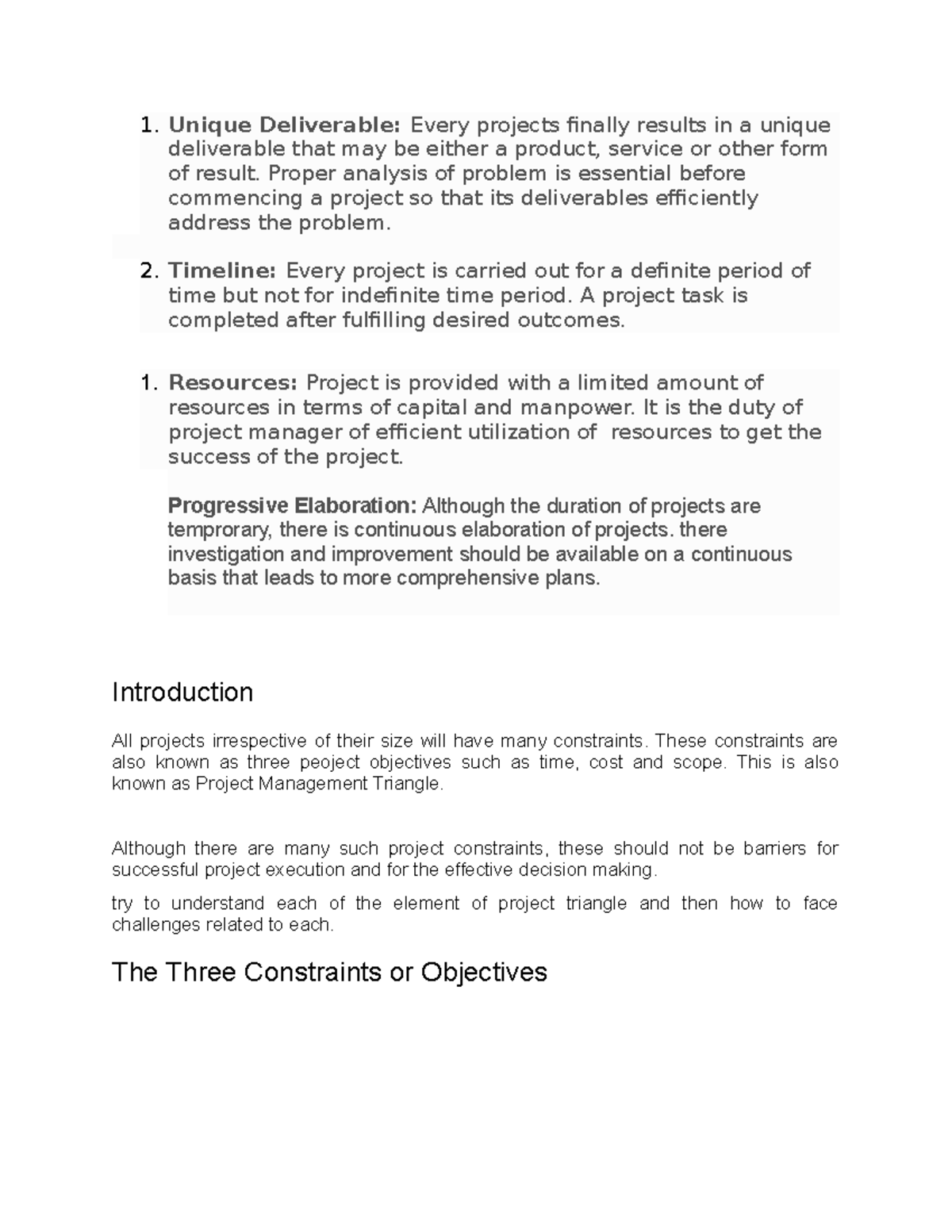 Unique Deliverable - hand mate notes - 1. Unique Deliverable: Every ...