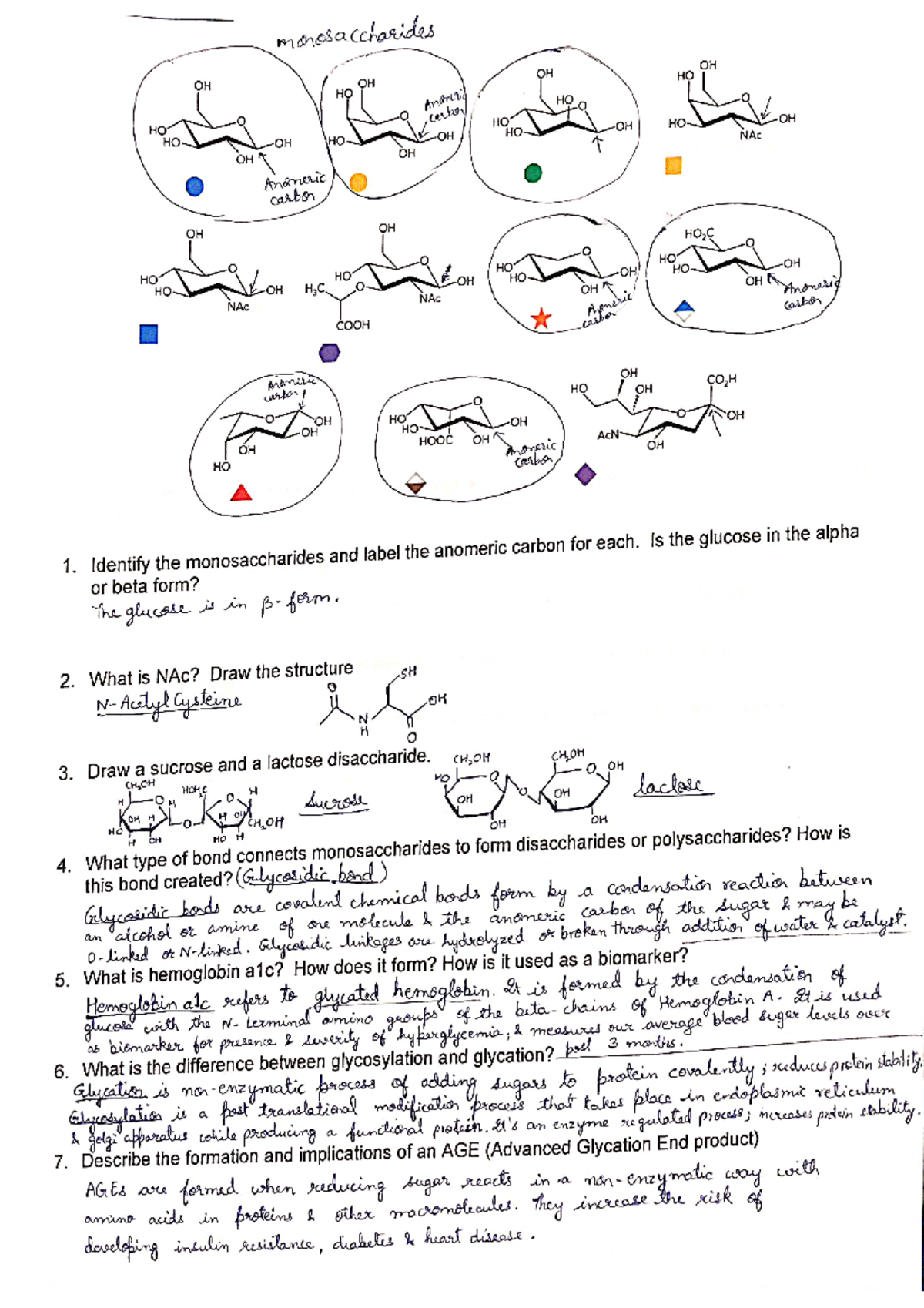 Carbohydrates - Monosaccharides are comprised of a single simple sugar ...