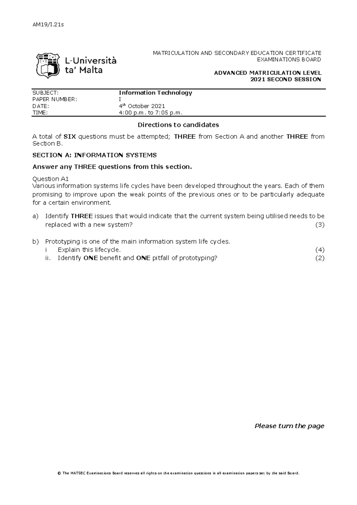 ADVInformation Tech - Computer Aided Design Question Paper - AM19/I ...