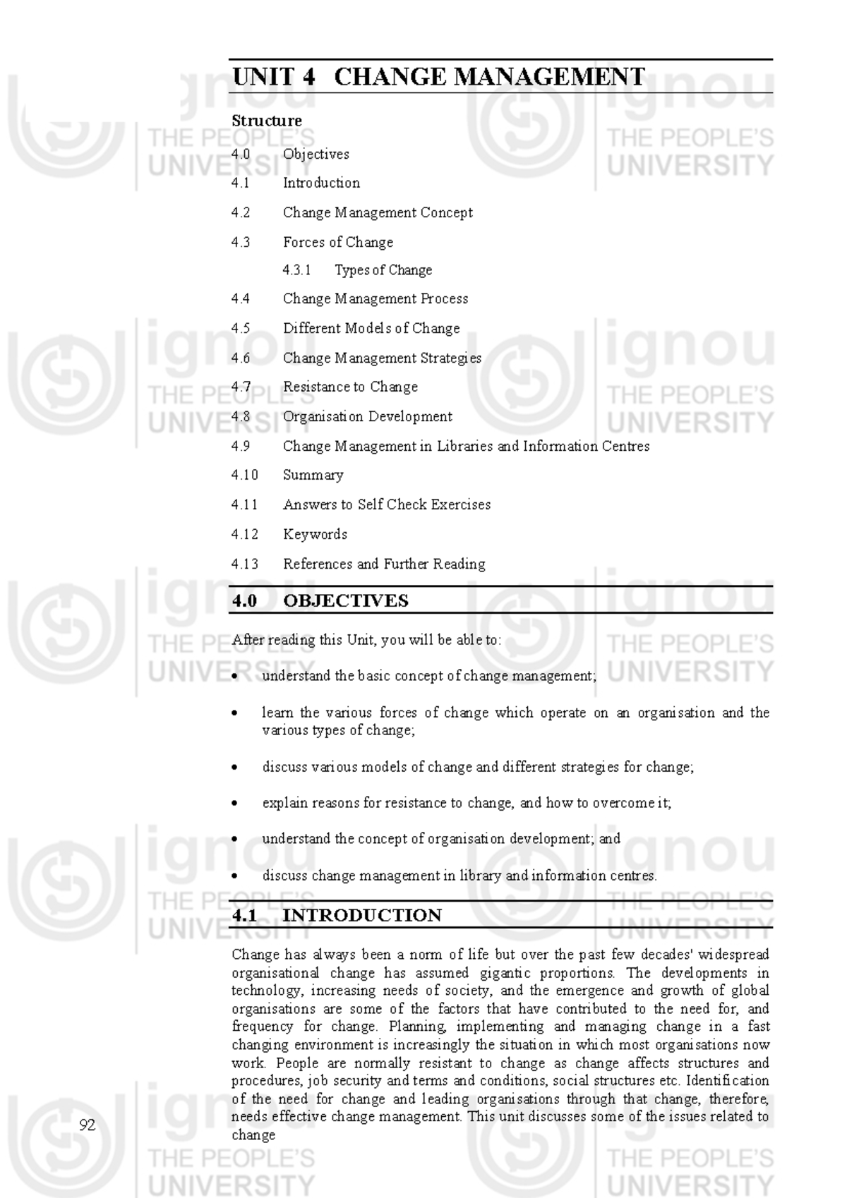 Change Management Notes - Management Perspective UNIT 4 CHANGE ...