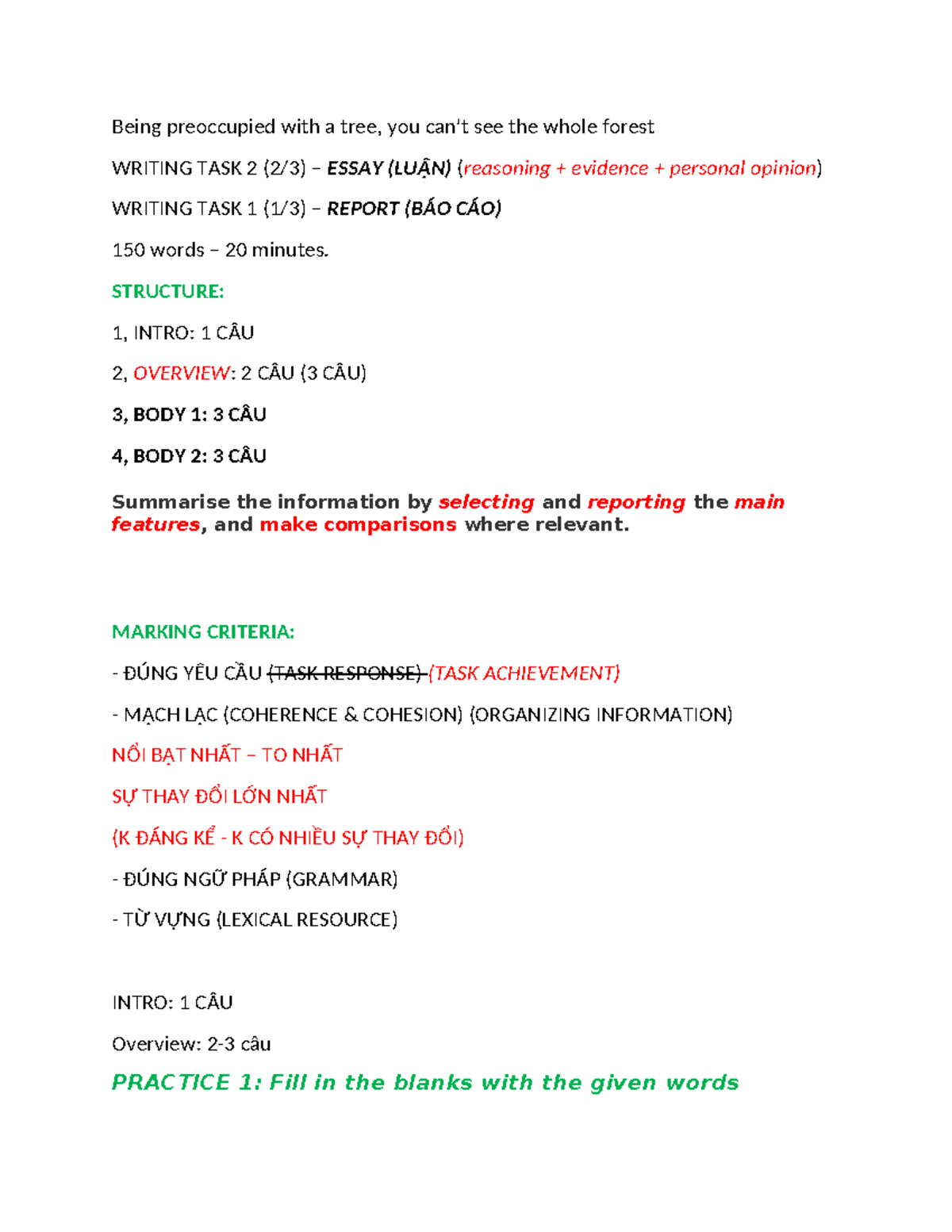 Advanced Ielts Writing TASK 1 MAY 16 - Being preoccupied with a tree ...