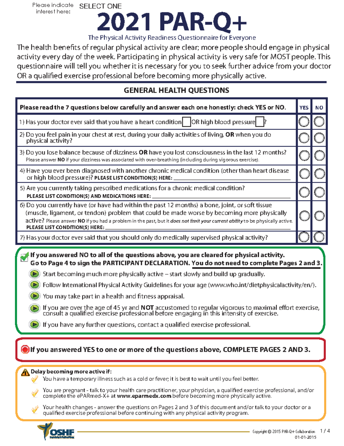 PTClient PARQ 2021 - healt - The Physical Activity Readiness ...