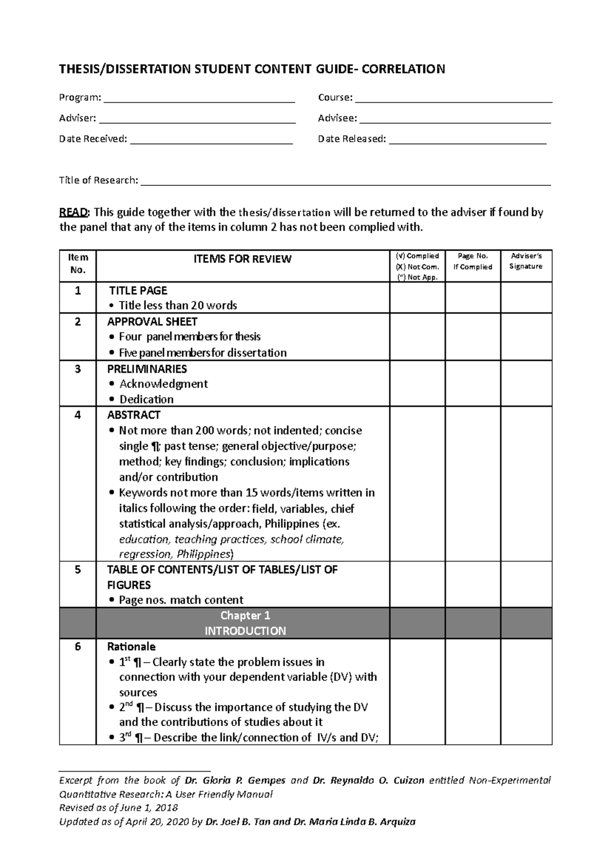 Research Guide - Module - THESIS/DISSERTATION STUDENT CONTENT GUIDE ...
