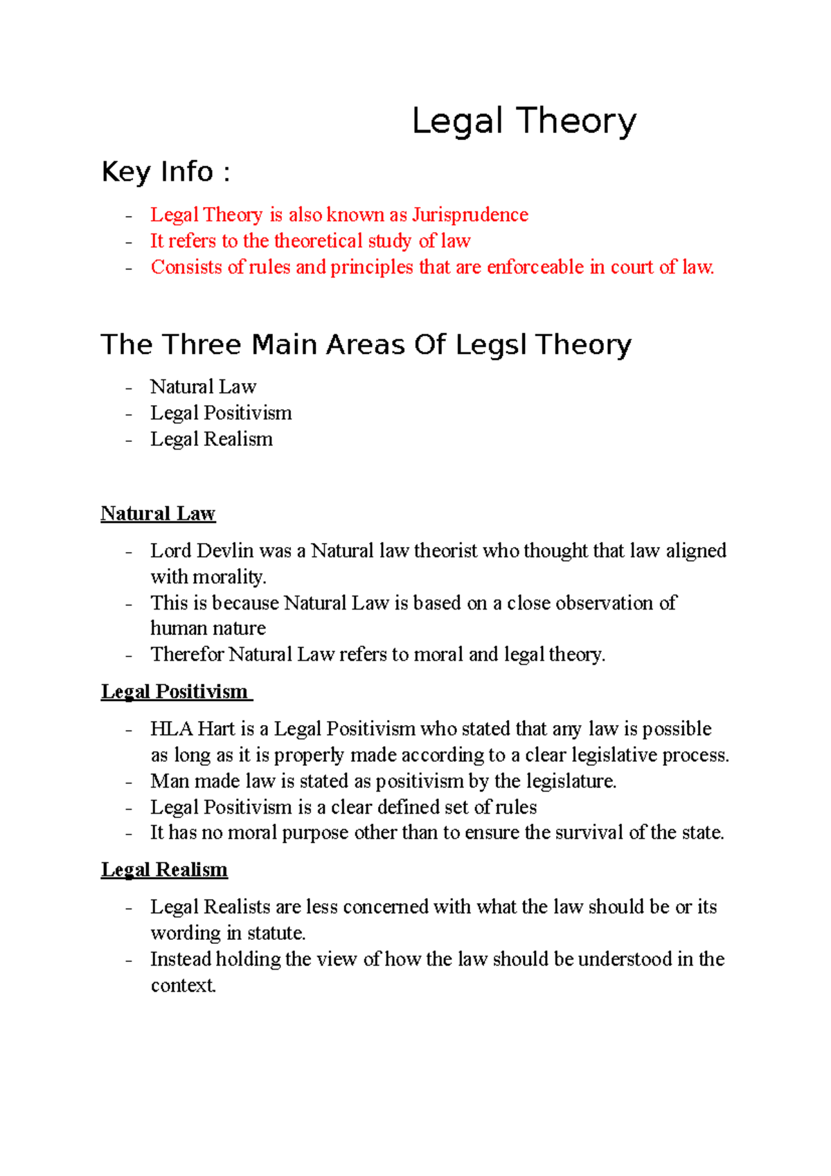 Legal Theory - Legal Theory Key Info : Legal Theory is also known as ...