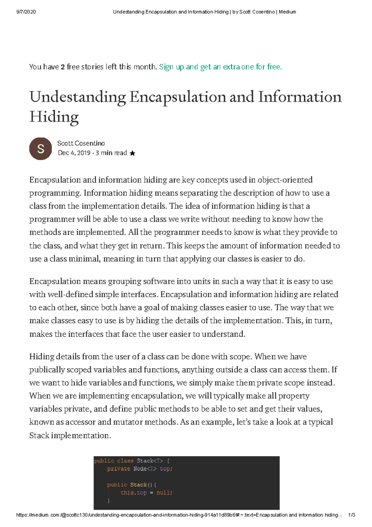 Undestanding Encapsulation And Information Hiding By Scott Cosentino Medium 1 Undestanding