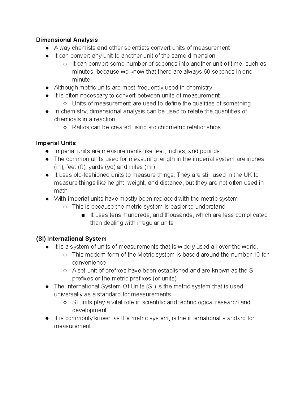 Chem136 dimensional analysis - Dimensional Analysis A way chemists and ...