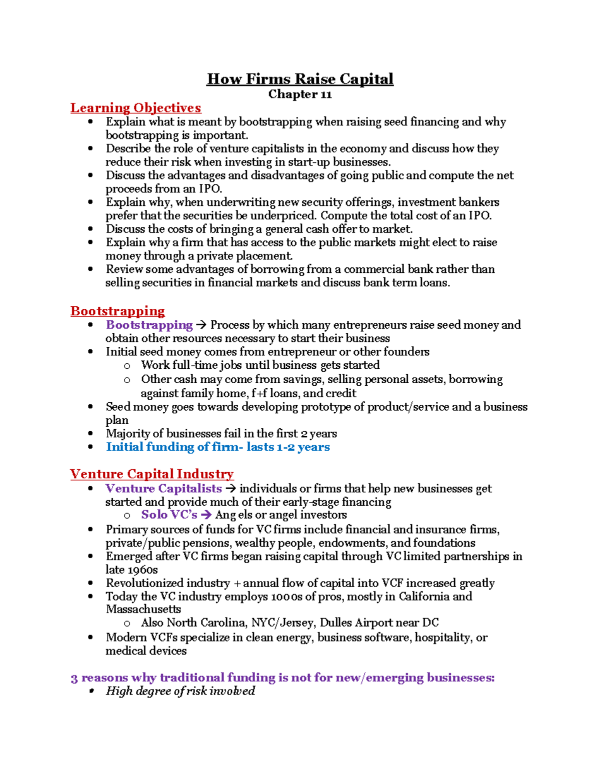 MOS1023 Ch11 - prof. rob pilling - How Firms Raise Capital Chapter 11 ...