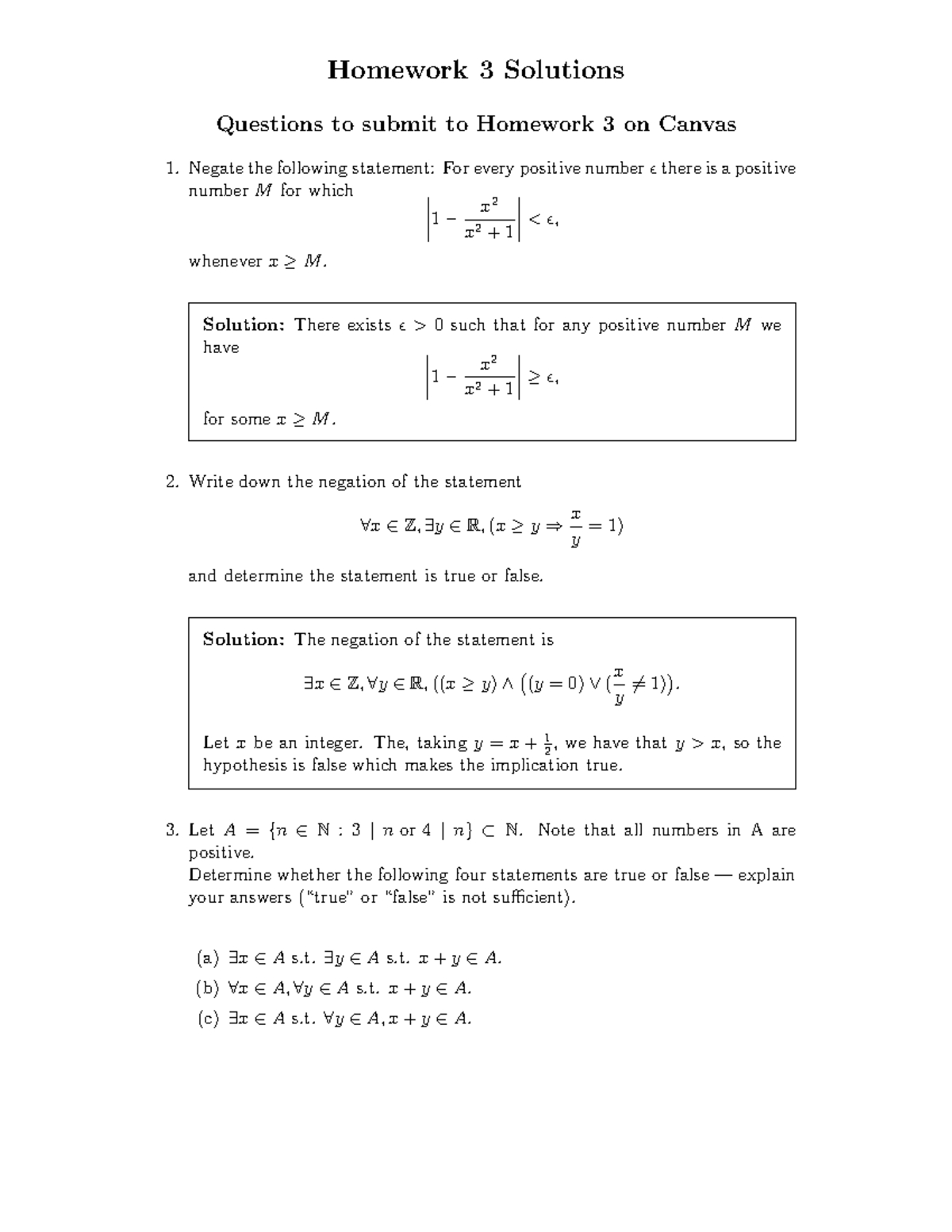 Math 220 Fall 21 Homework 3 Solutions - Questions to submit to Homework ...