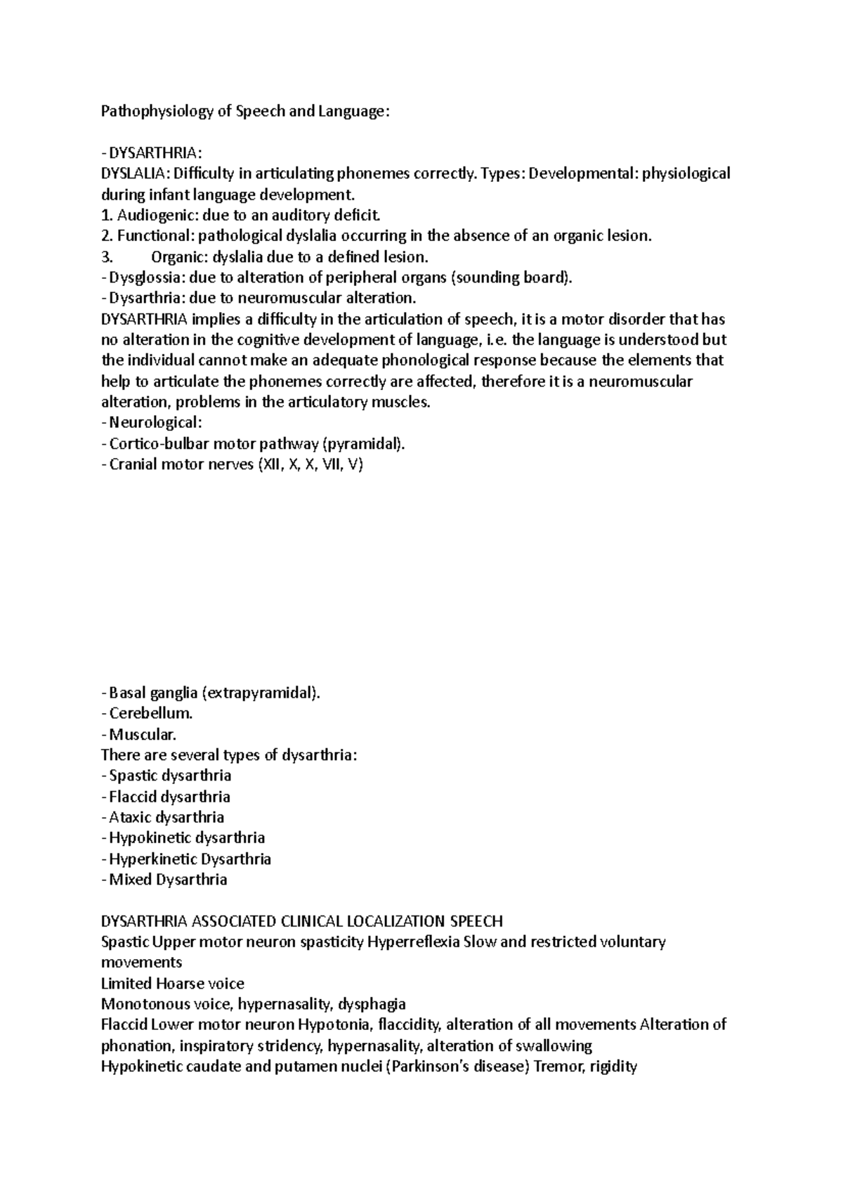 Pathophysiology of Speech and Language - Pathophysiology of Speech and ...