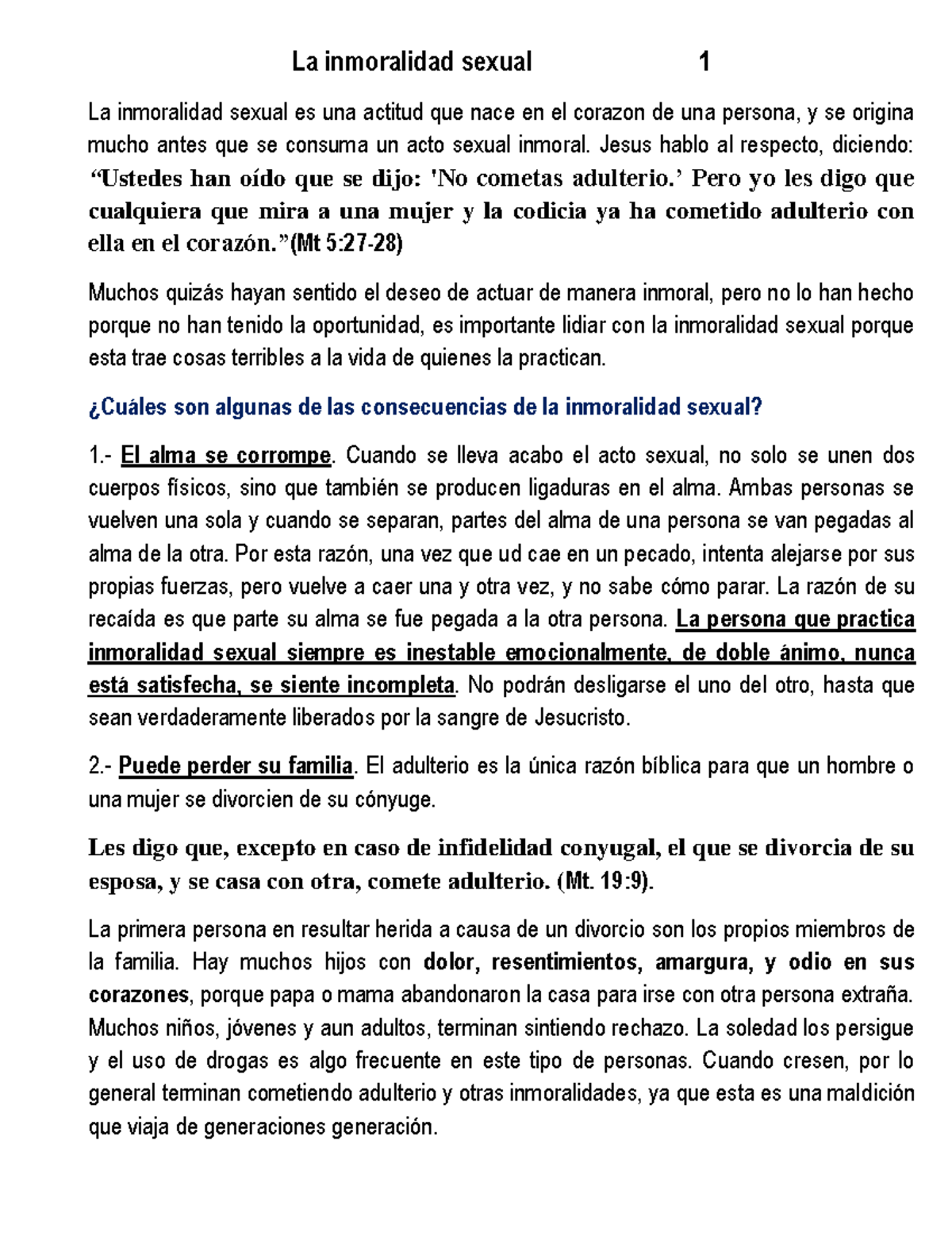 177046223 La Inmoralidad Sexual - La inmoralidad sexual 1 La ...