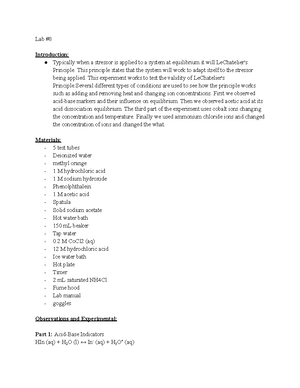Lab 1 Chem 106 - Lab 1 report - Lab 1– What is around us? 2/1/ Focus ...