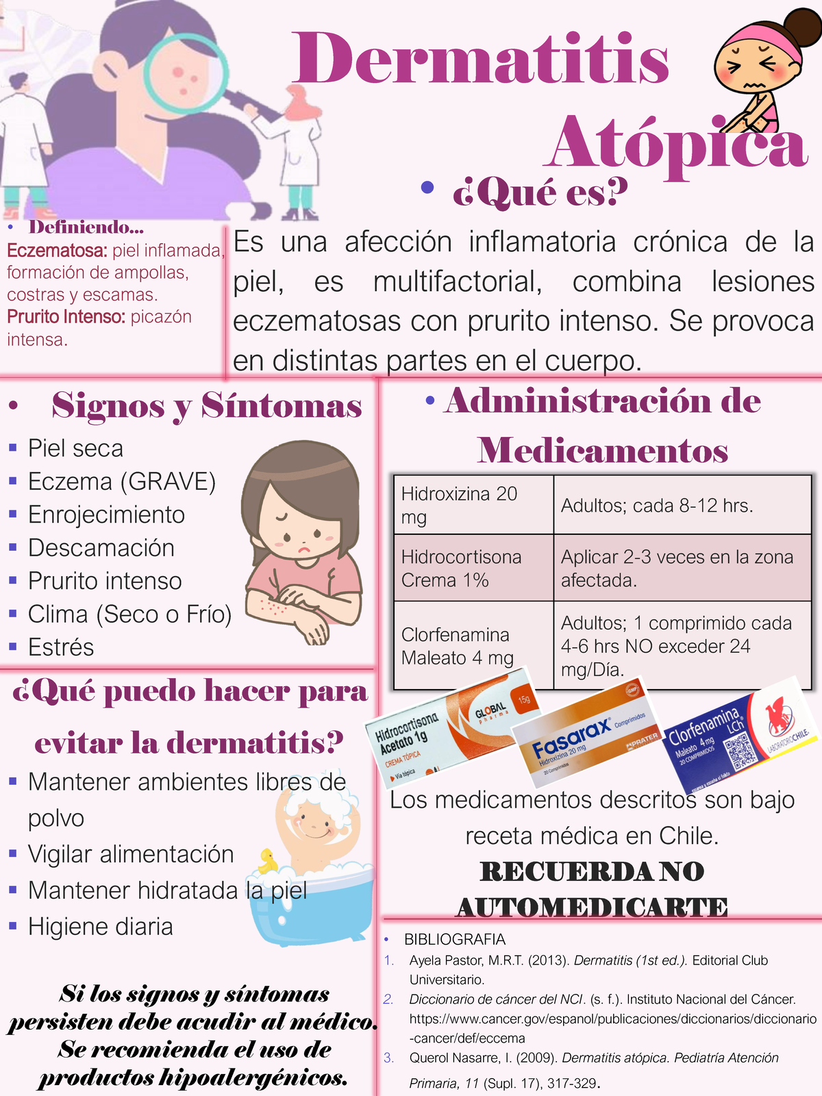Infografia OF. Paciente - Dermatitis Atópica • ¿Qué es? Es una afección inflamatoria crónica de ...