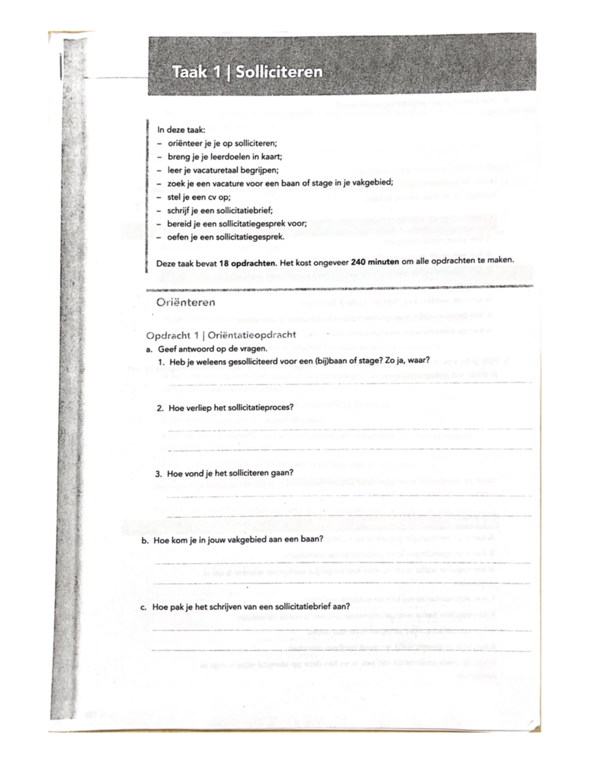 Portfolio solliciteren - HBO keuzedeel verpleegkunde - Studeersnel