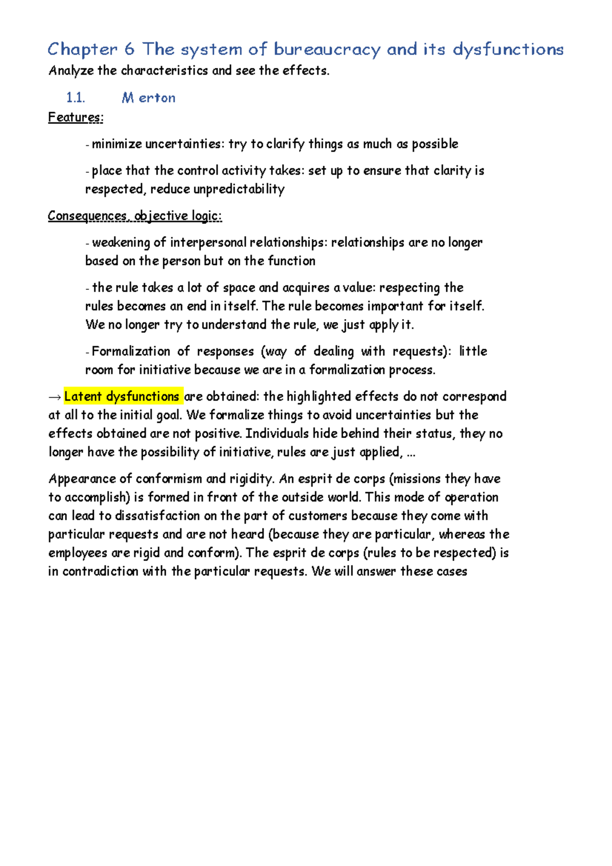 Chapter 6 The system of bureaucracy and its dysfunctions - Chapter 6 ...