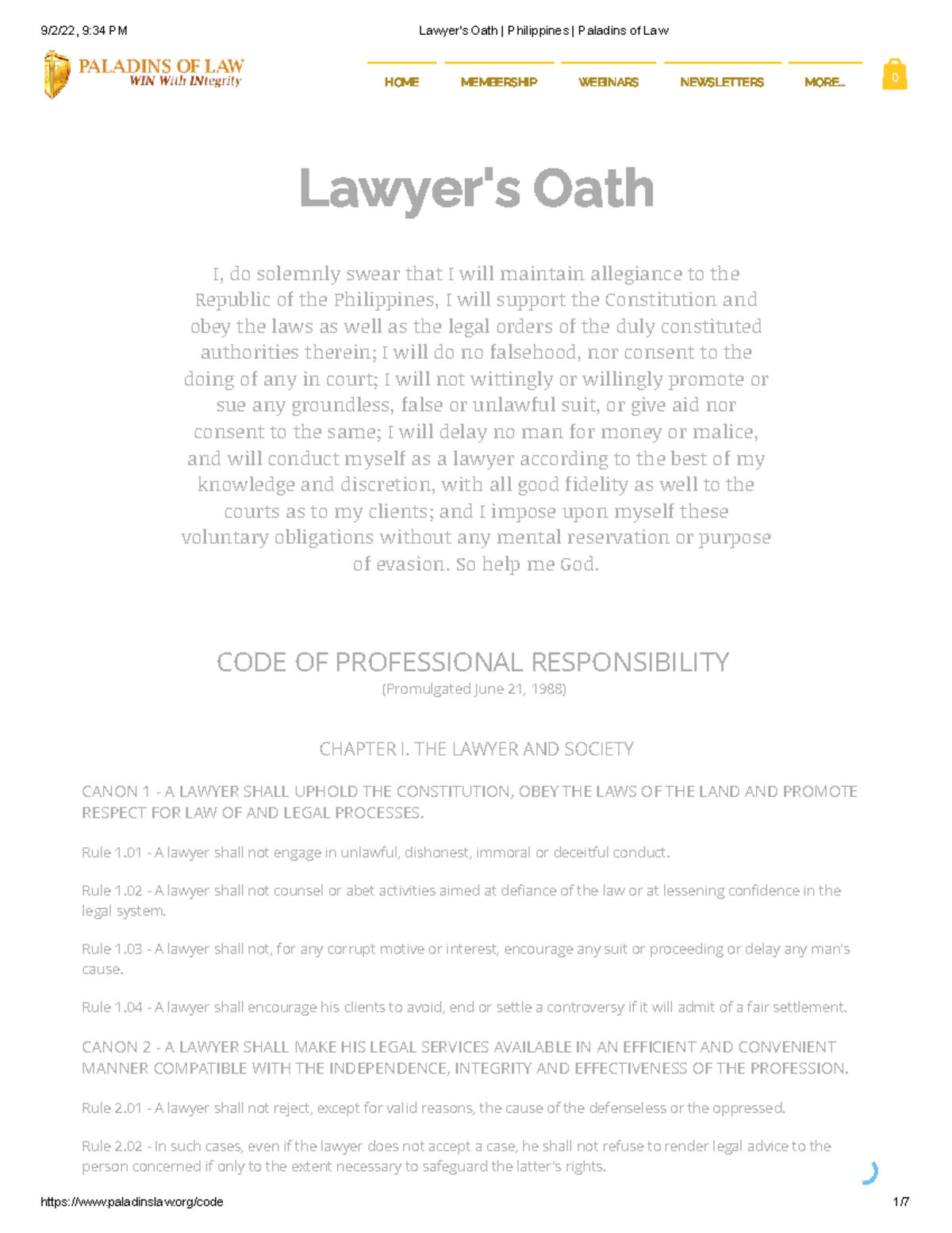 Lawyer's Oath Philippines Paladins of Law - Lawyer's Oath I, do ...