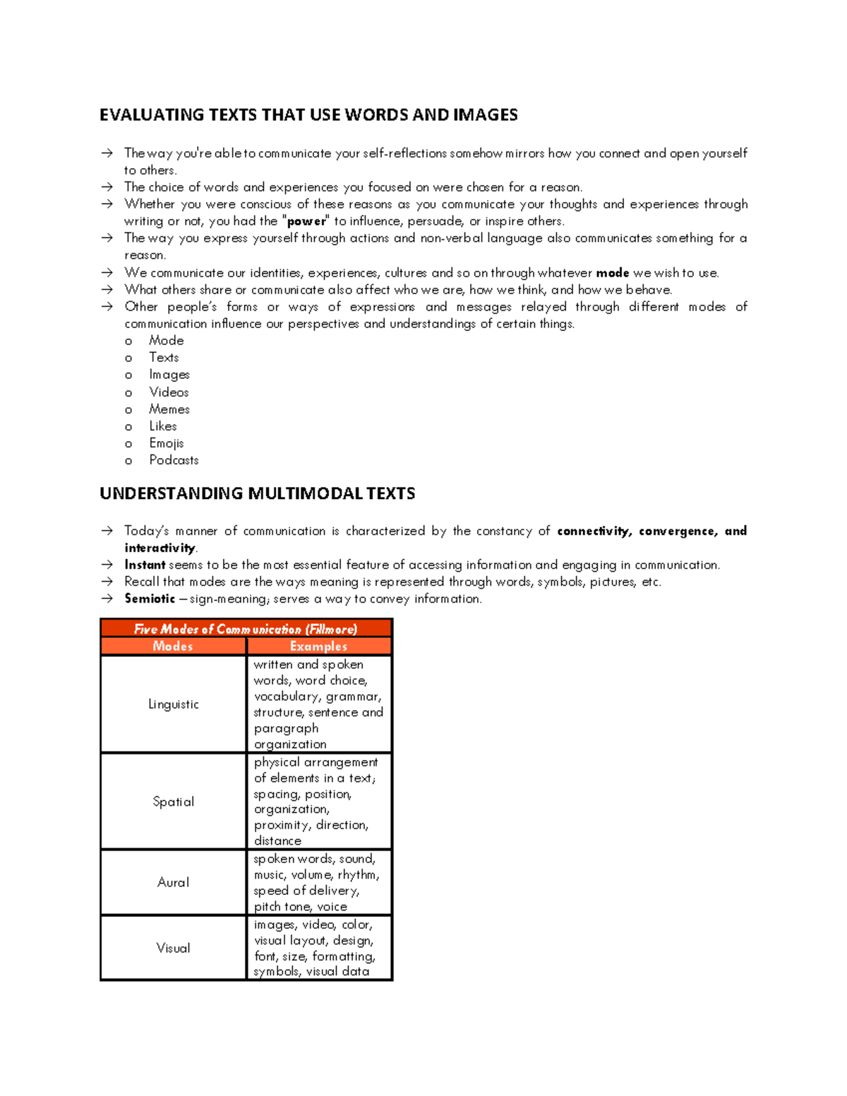 ENGL 11 - Evaluating Messages - EVALUATING TEXTS THAT USE WORDS AND ...