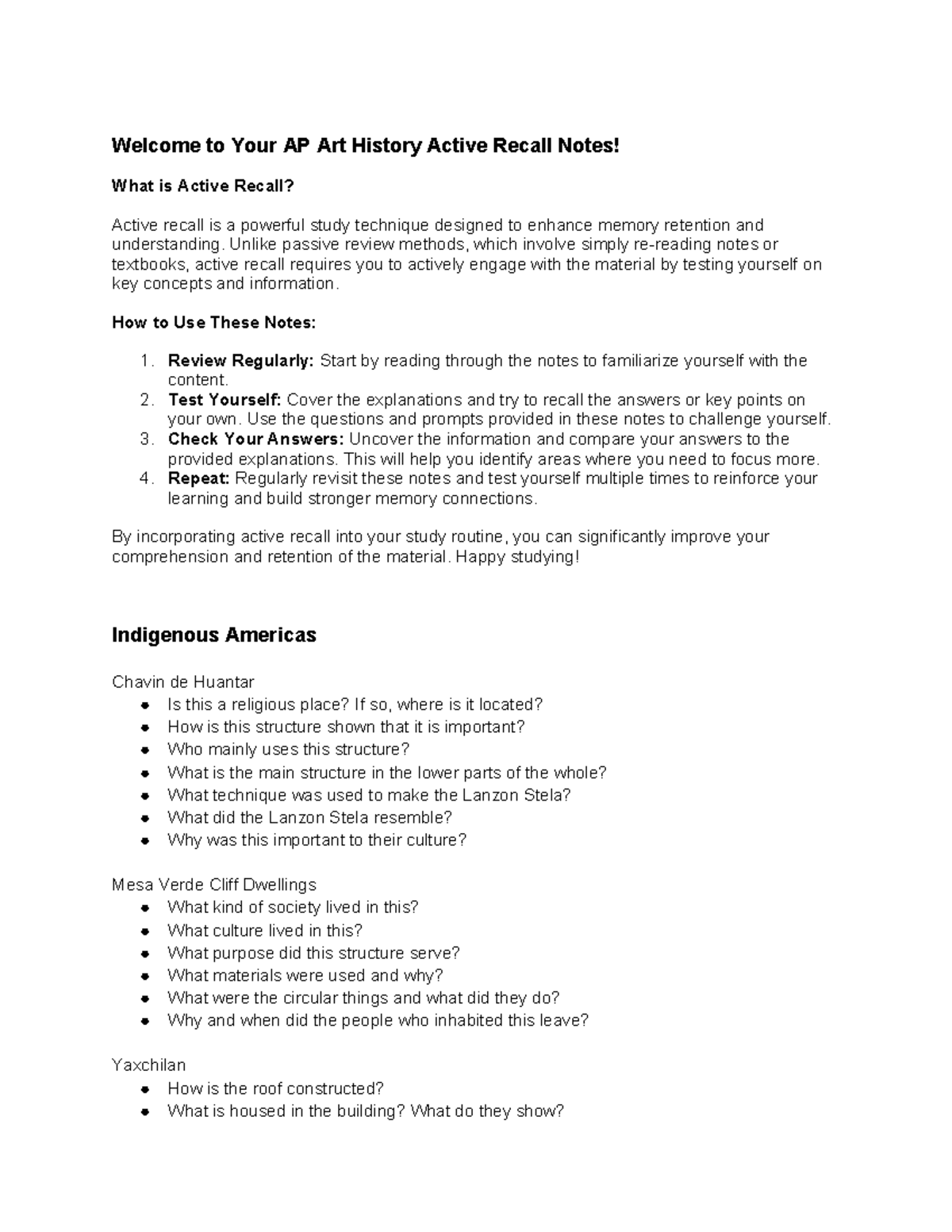 AP Art History Indigenous Americas - Welcome to Your AP Art History ...