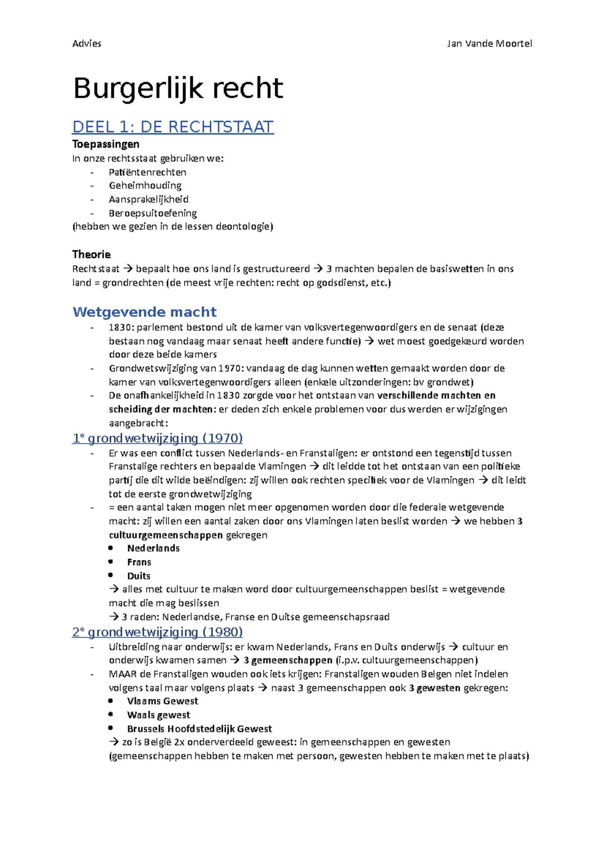 10-burgerlijk-recht - Samenvatting Deontologie - Burgerlijk recht DEEL ...