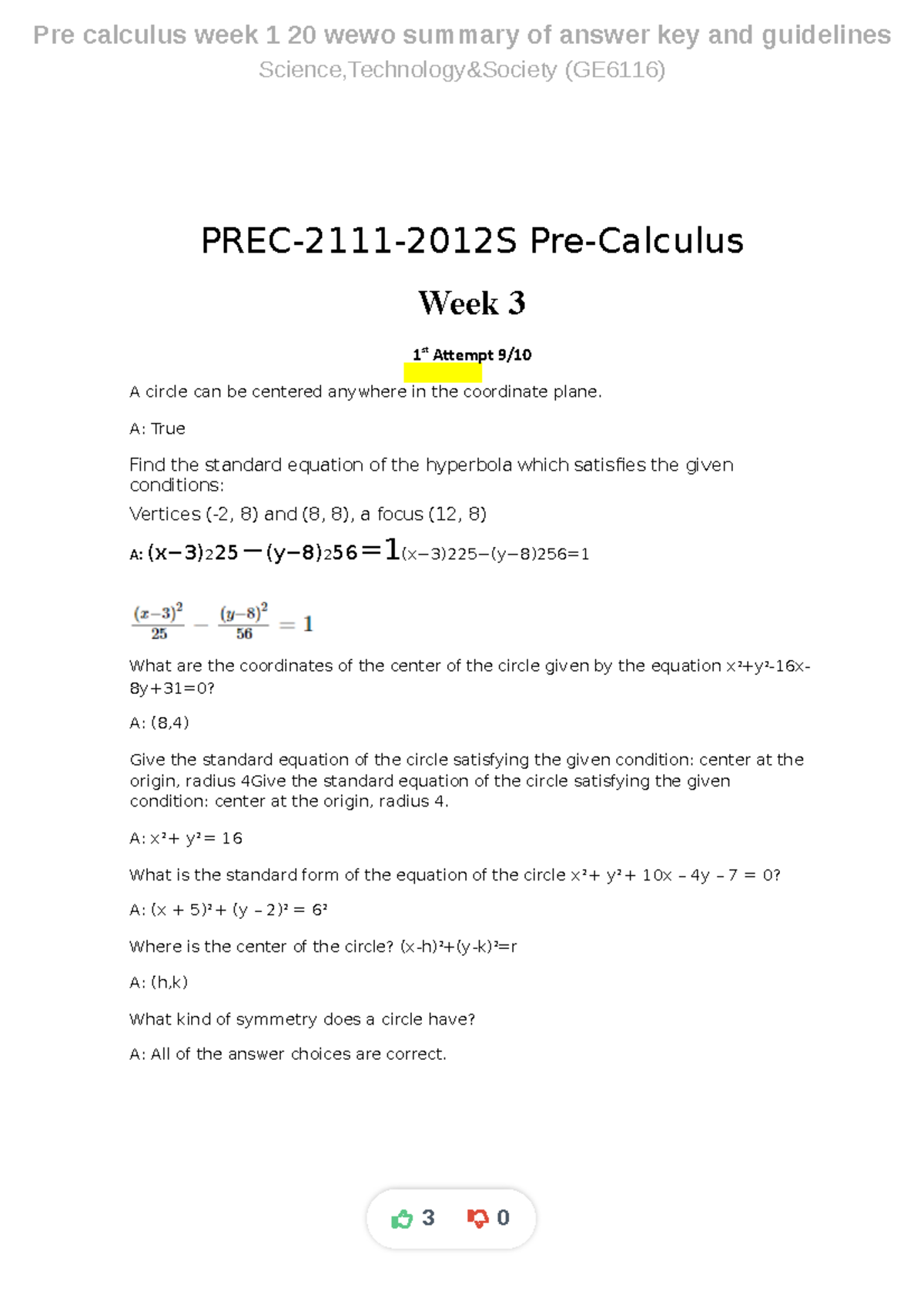 Pre-calculus-week-1-20-wewo-summary-of-answer-key-and-guidelines ...