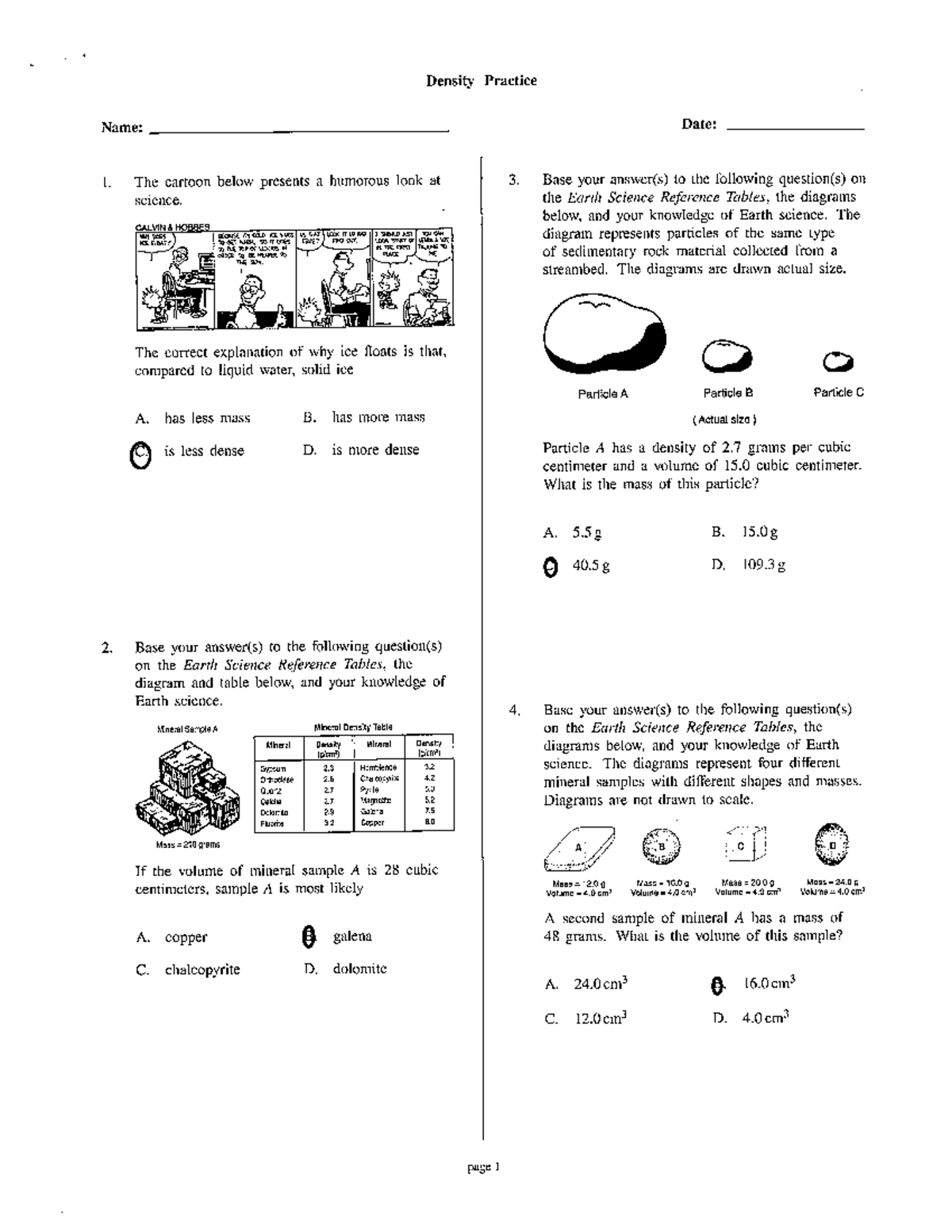 Density practice - Beet 145 - Studocu