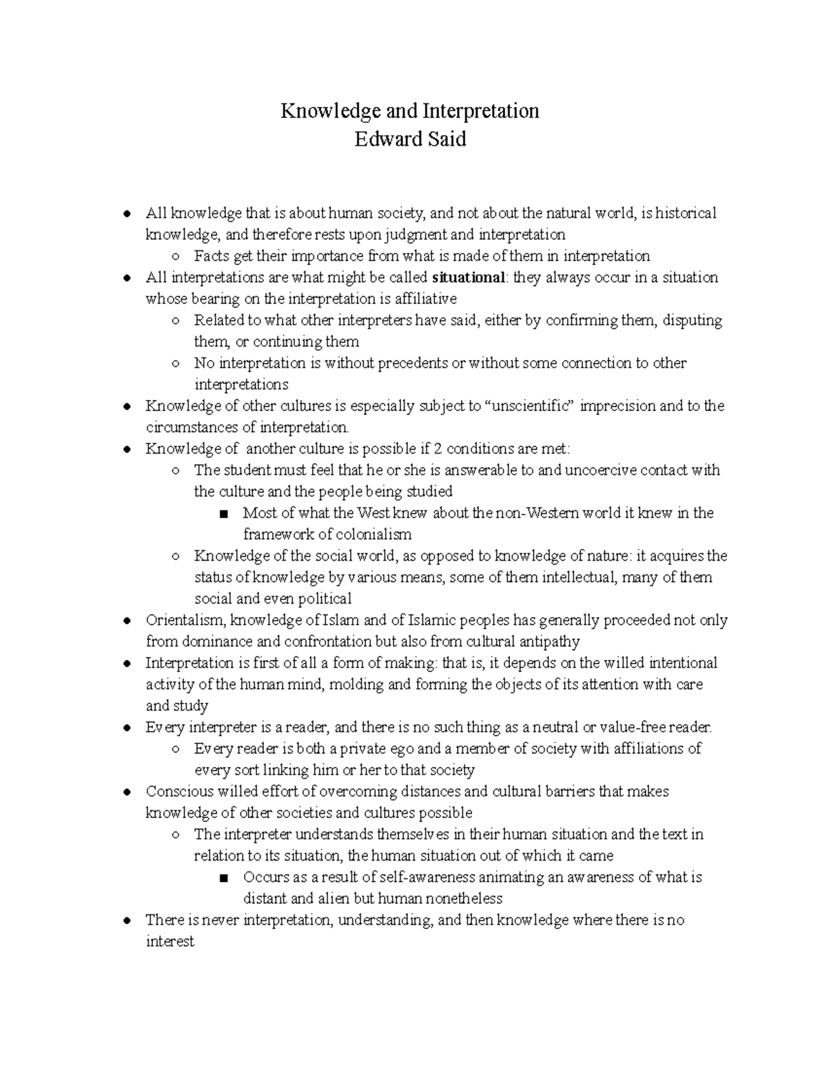 Islamophobia - Said and Beydoun - Knowledge and Interpretation Edward ...