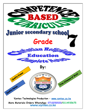 Grade 7 CBC Complete Integrated Science notes - Grade By: Vyntex ...