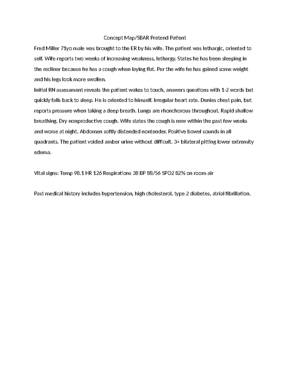 Patient-2 - This assignment is made up of fake patient information for ...