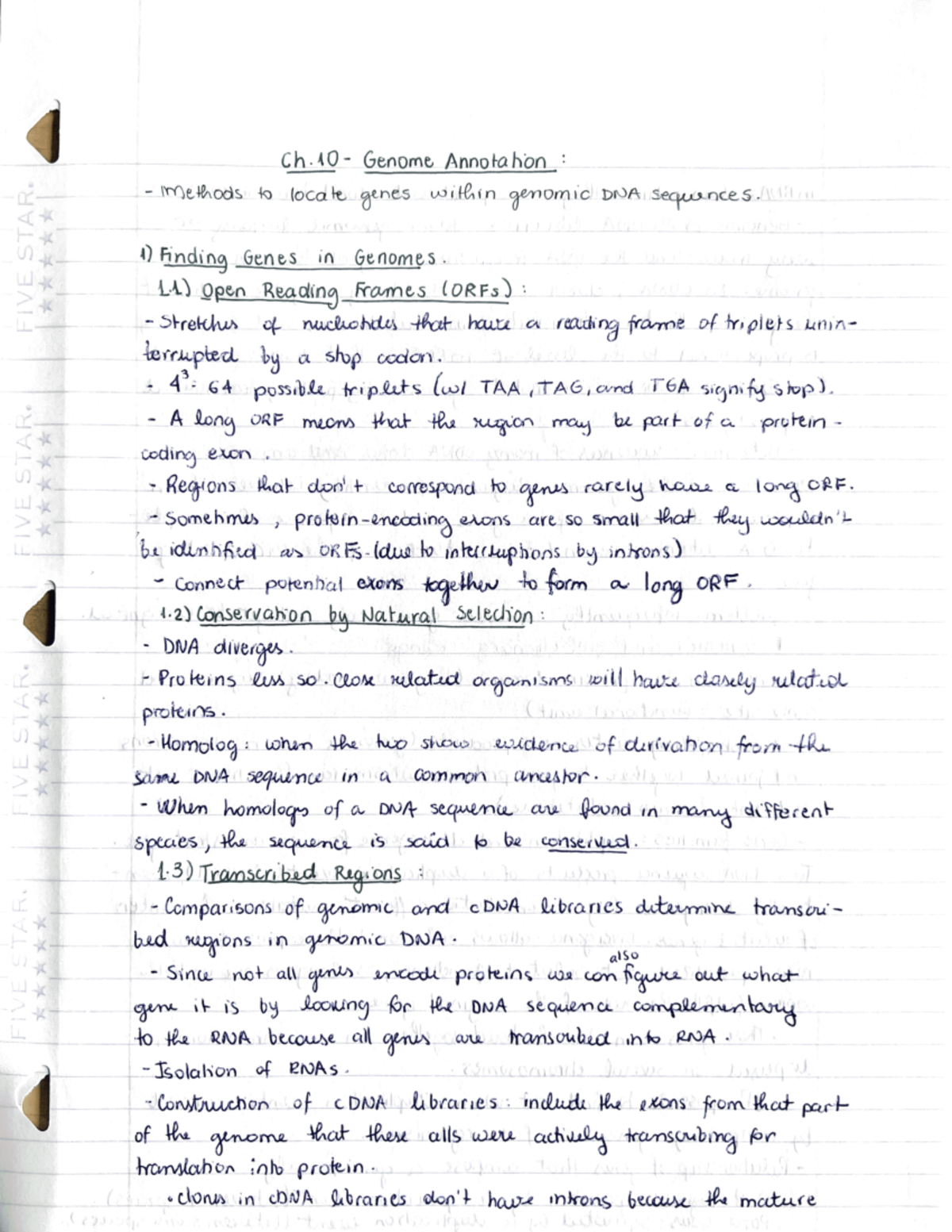 Chapter 10 - Genome Annotation - BIOLOGY 332 - Studocu