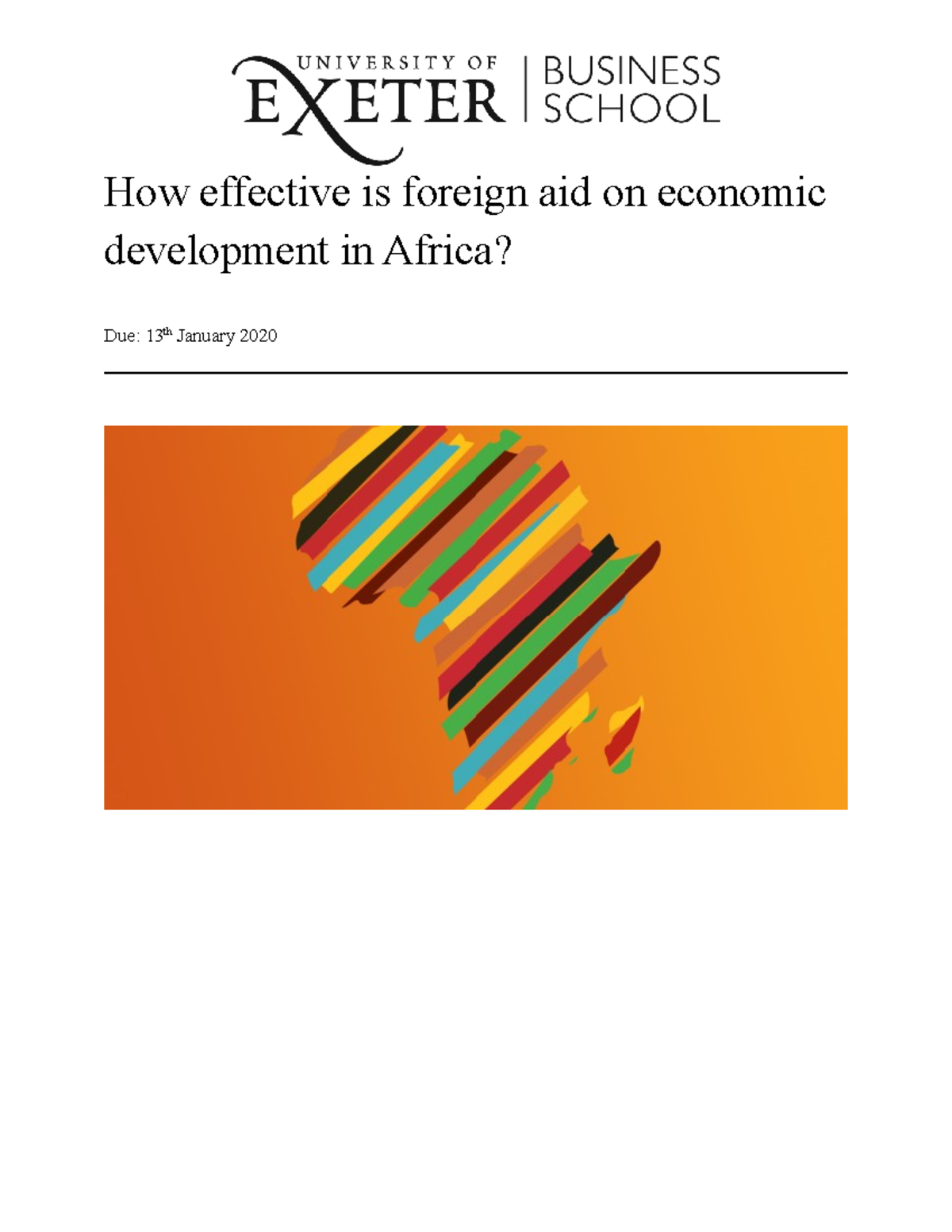 How effective is foreign aid on economic development in africa - How ...