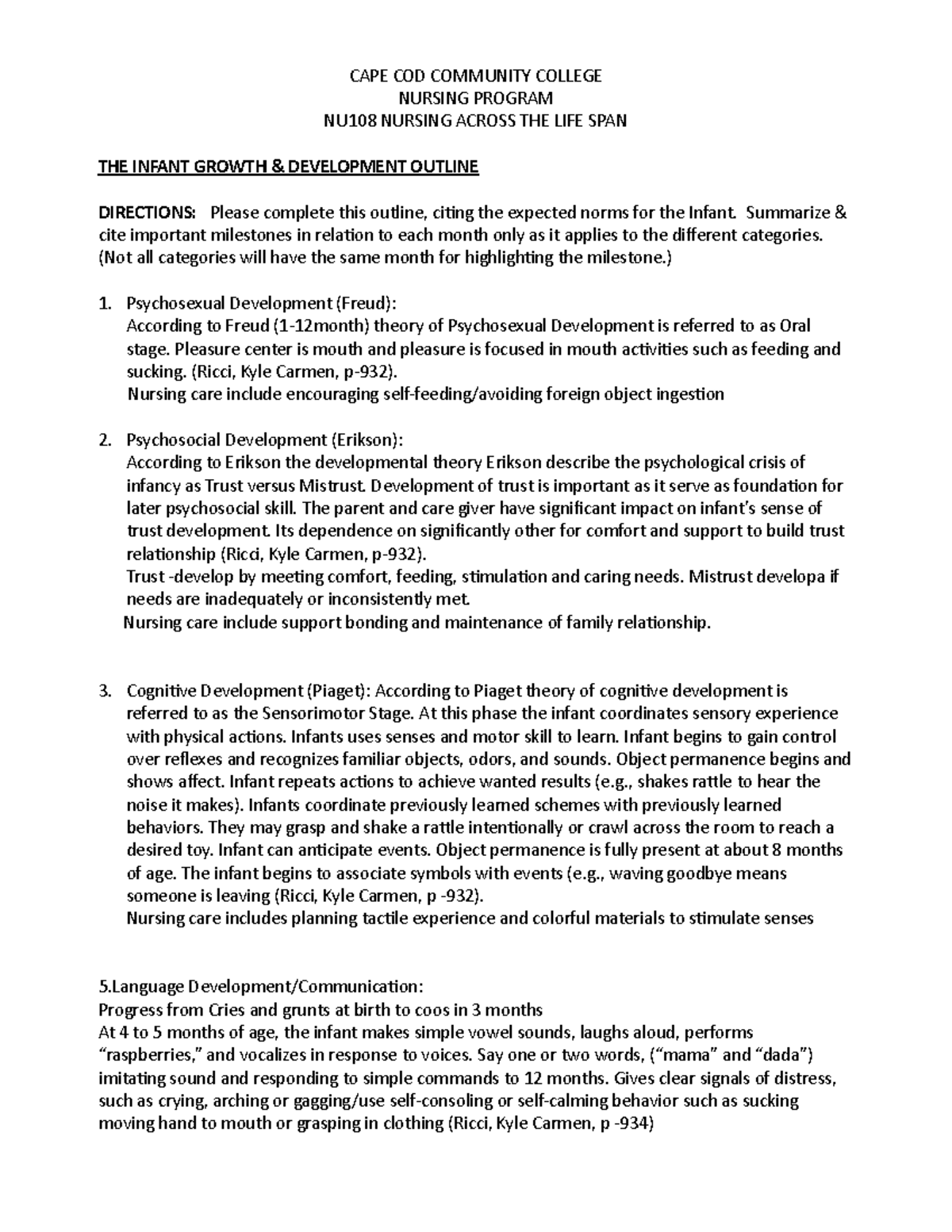 Infant Growth and Development (4) - CAPE COD COMMUNITY COLLEGE NURSING ...