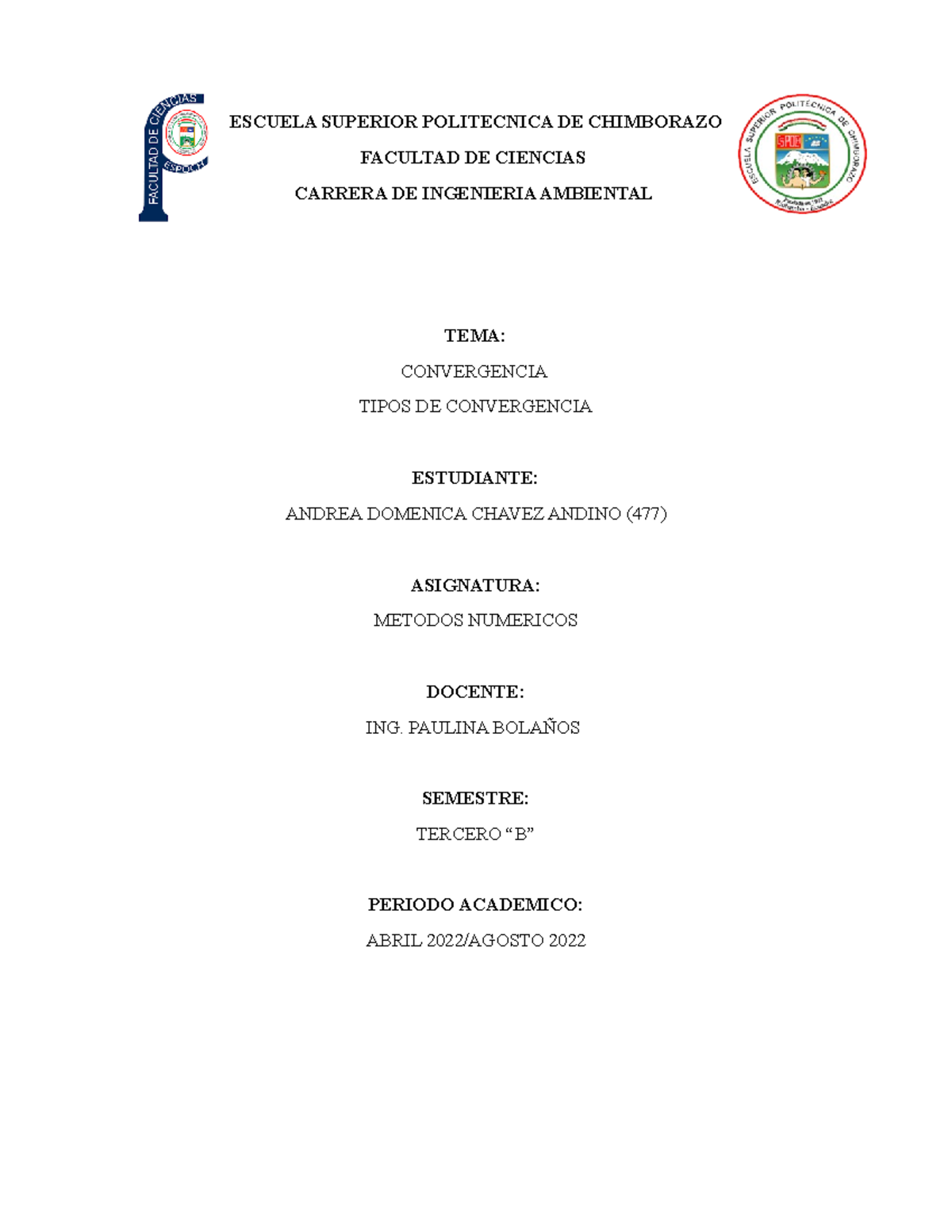 Convergencia - que es converger - ESCUELA SUPERIOR POLITECNICA DE ...