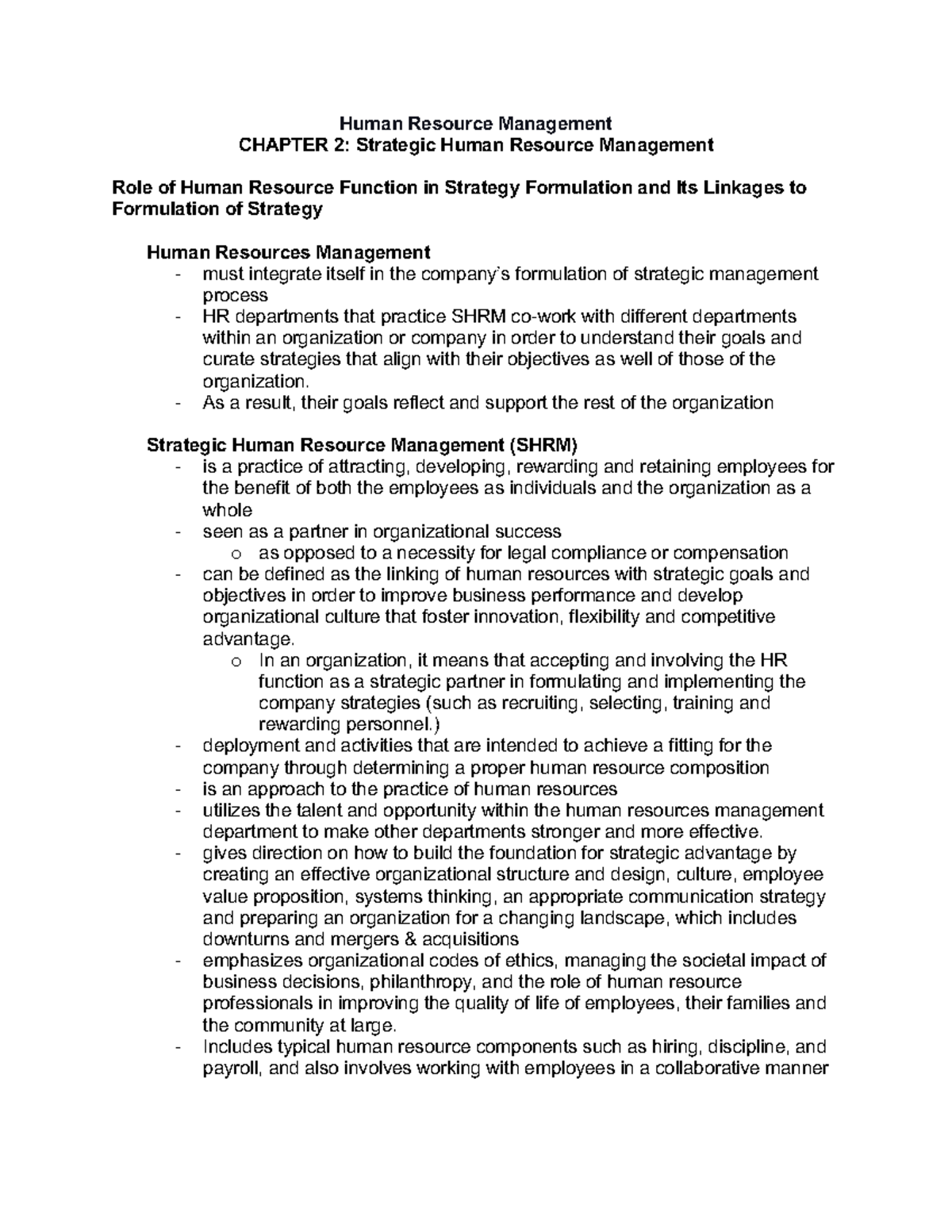 HR CHAP 2 Transcript Outline and Research - Human Resource Management ...