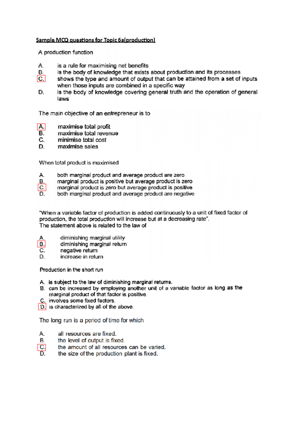 Sample MCQ questions for Topic 6a - fundamentals of islam - Sample MCQ ...