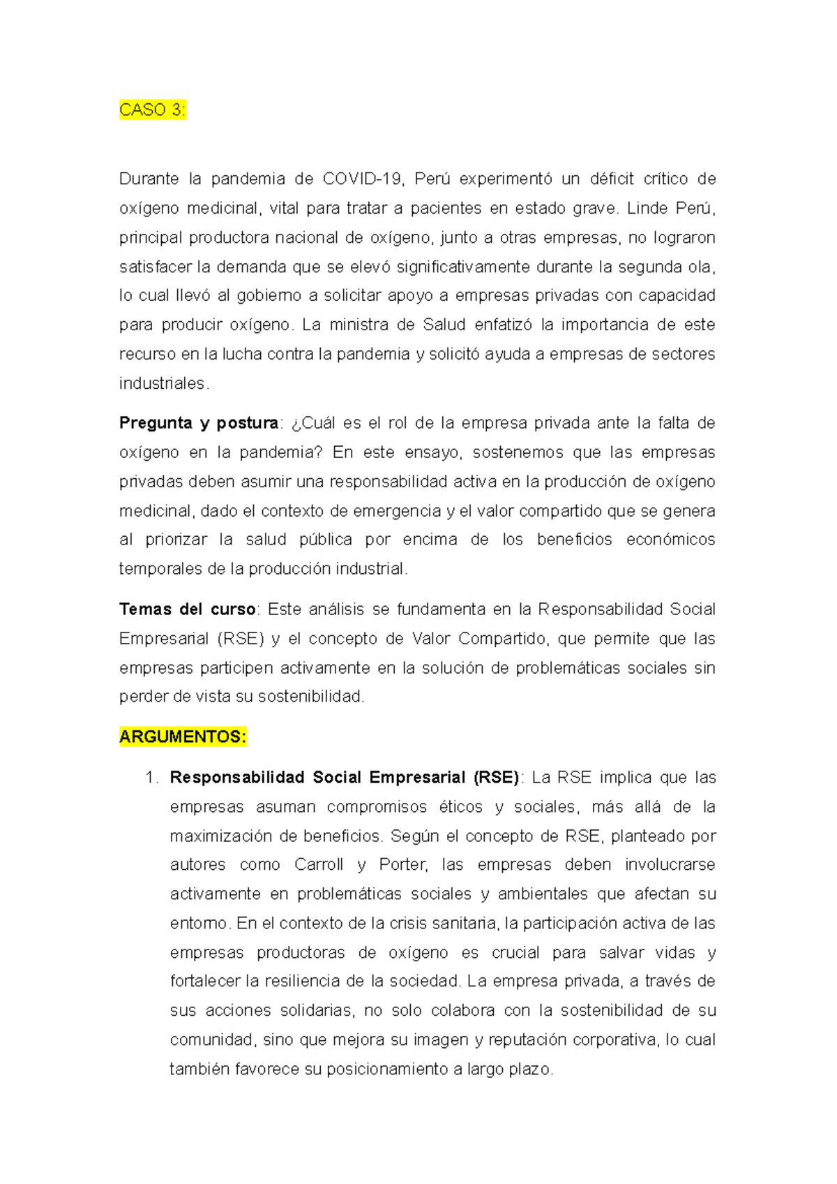 CASO 3 SELA - safaf safasf we fasds ad sa dsa d - CASO 3: Durante la ...