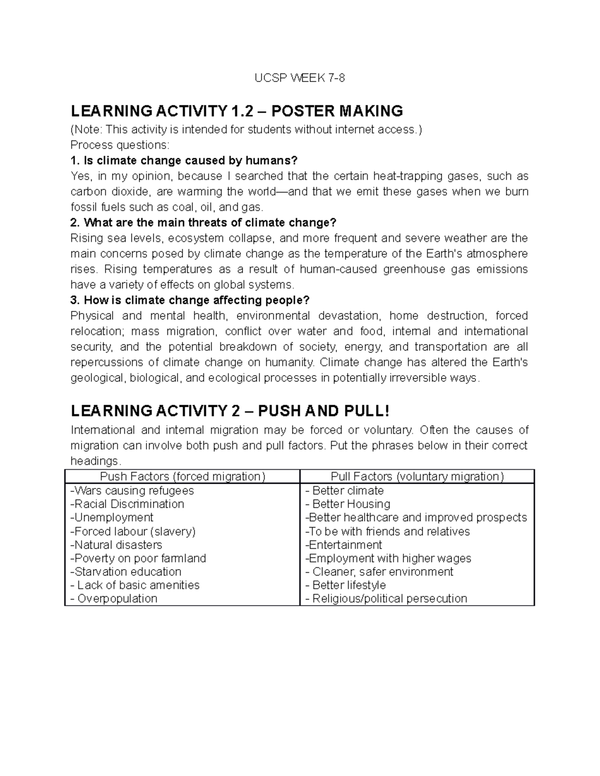 Understanding CSP (WEEK 7-8) - UCSP WEEK 7- LEARNING ACTIVITY 1 ...