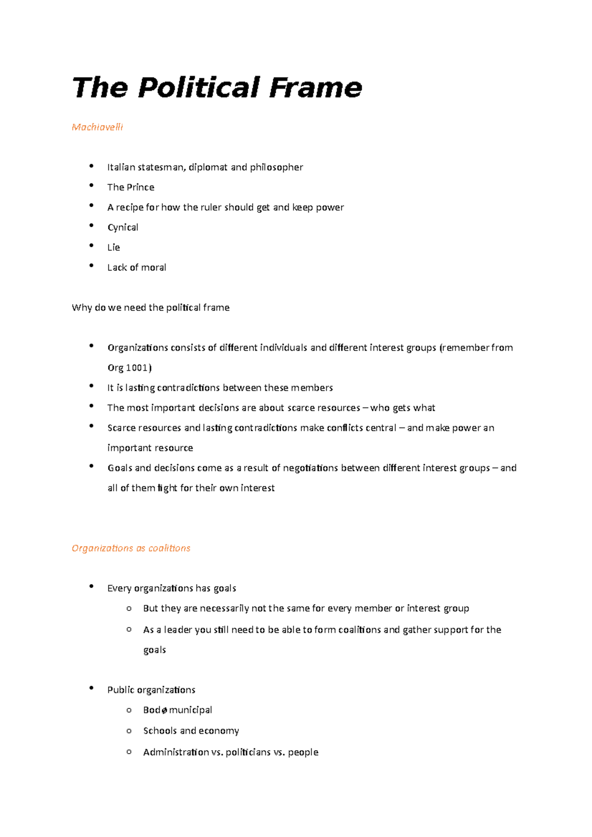 The Political Frame - Book Summary - The Political Frame Machiavelli ...