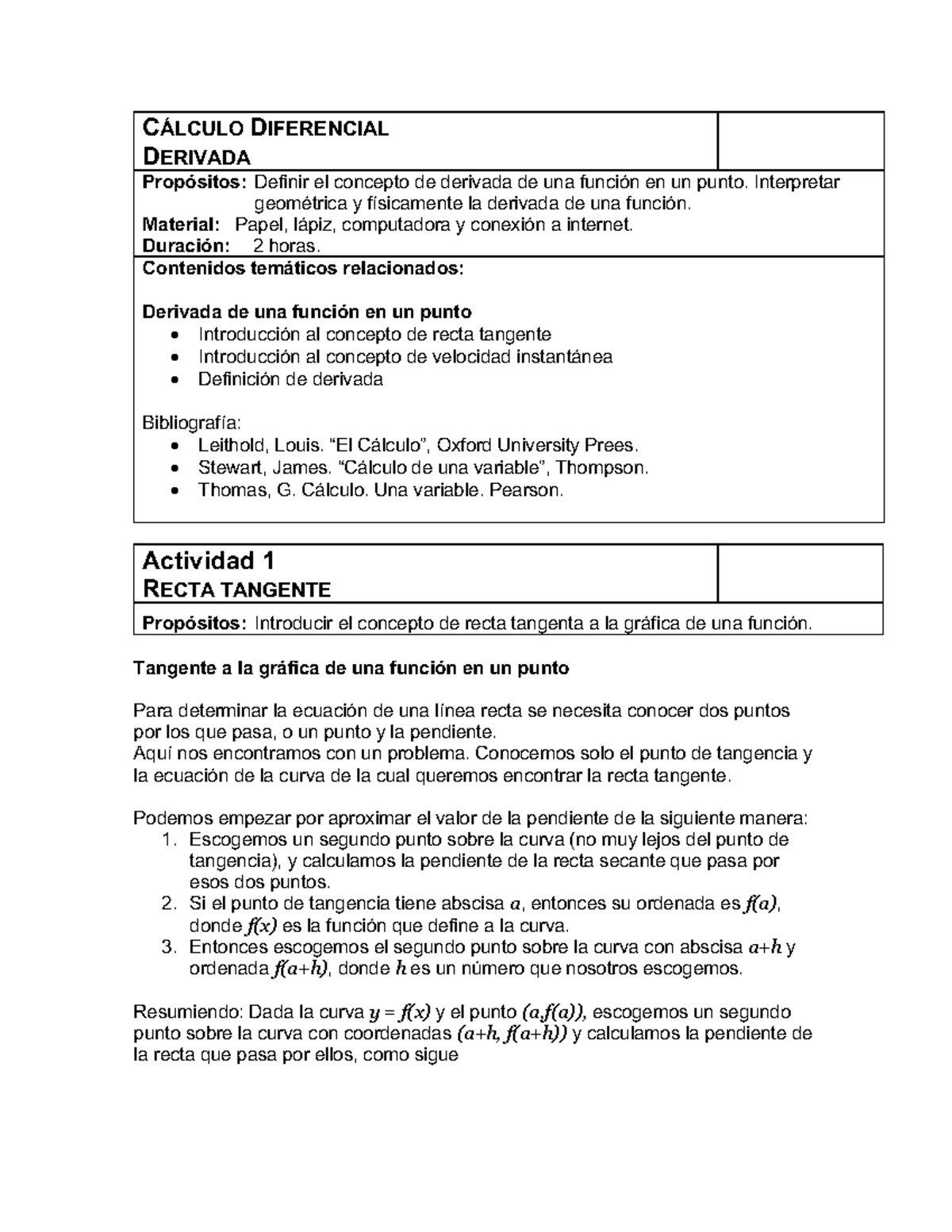 Concepto de Derivada - sqsq - CÁLCULO DIFERENCIAL DERIVADA Propósitos ...