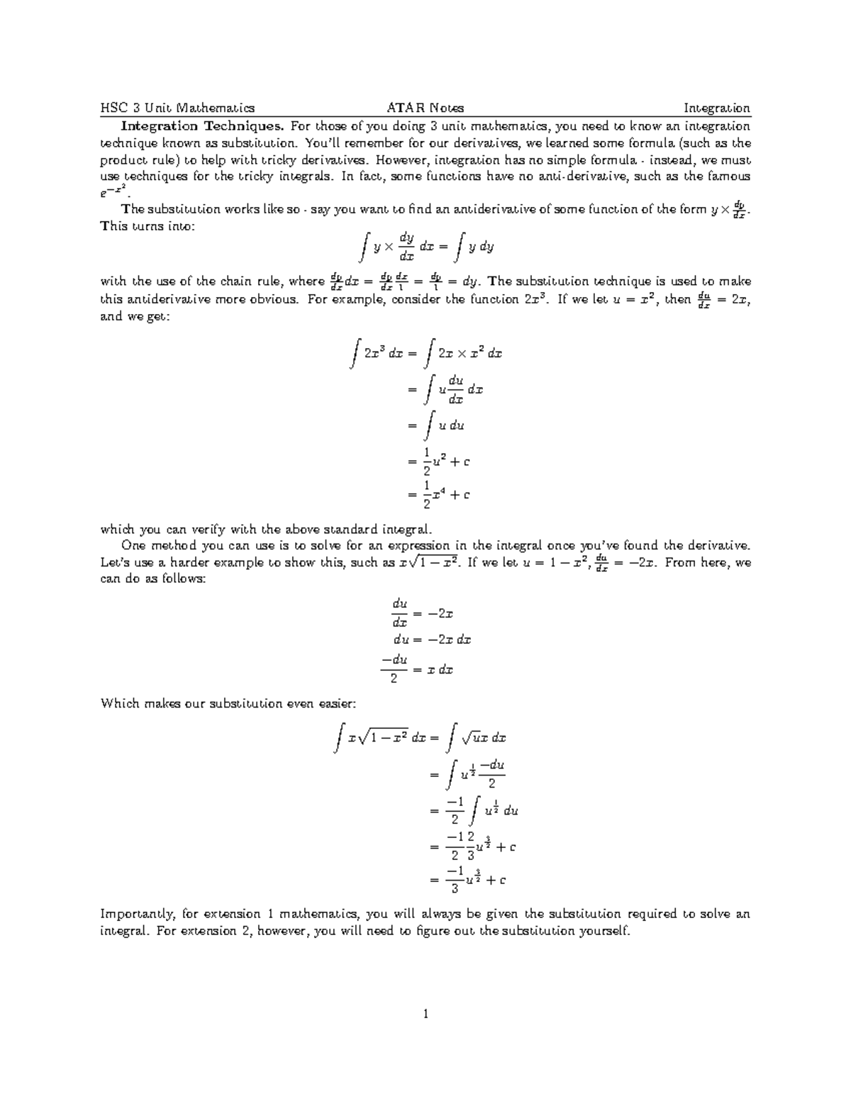 9430techniques - Helping techniques - HSC 3 Unit Mathematics ATAR Notes ...