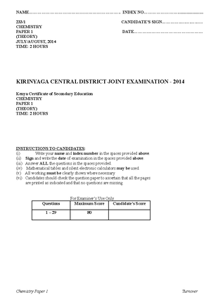KCSE FORM 2 Chemistry Notes - ATOMIC STRUCTURE AND THE PERIODIC TABLE ...