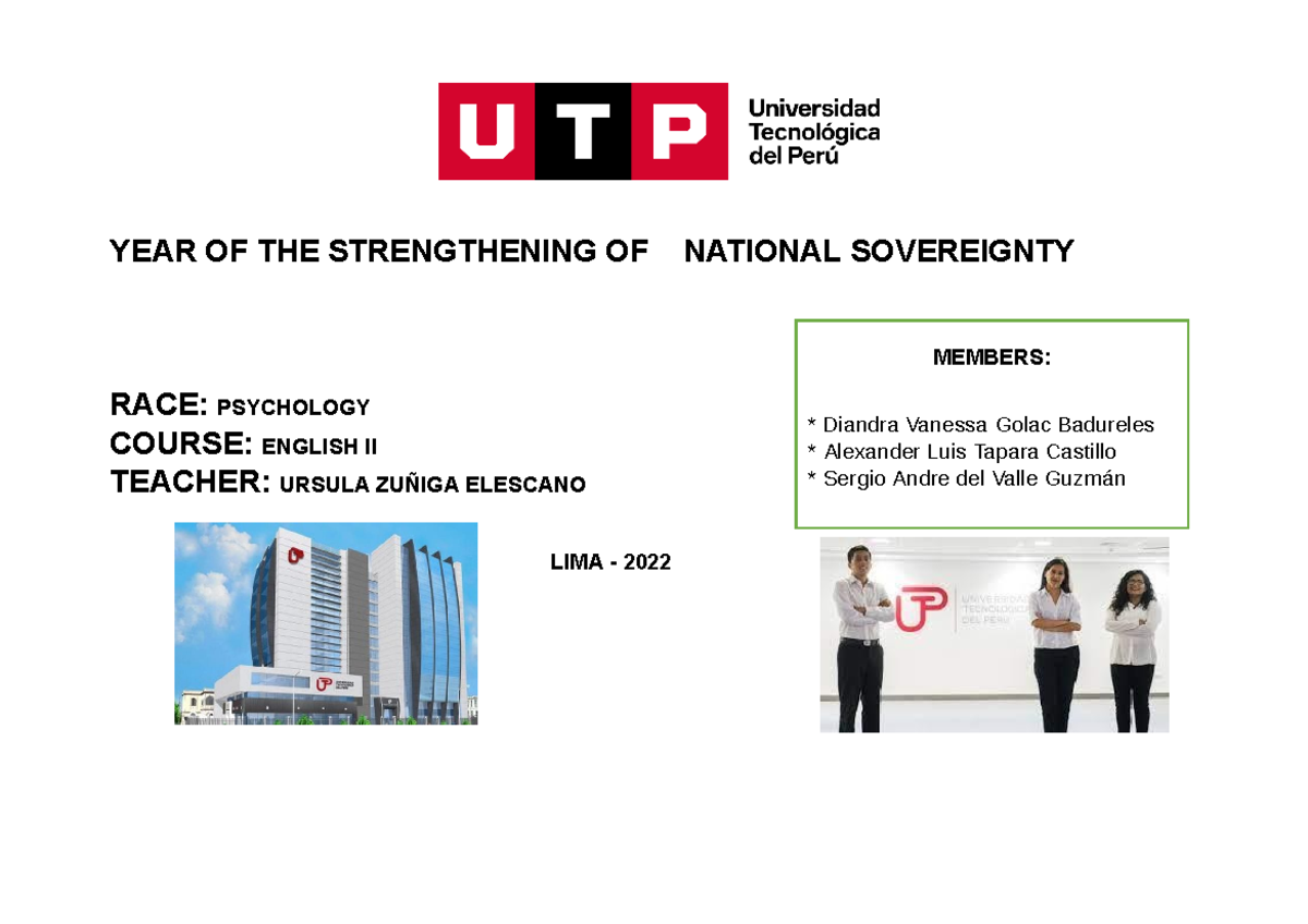 WEEK 8 Grupal - dasdsa - YEAR OF THE STRENGTHENING OF NATIONAL ...