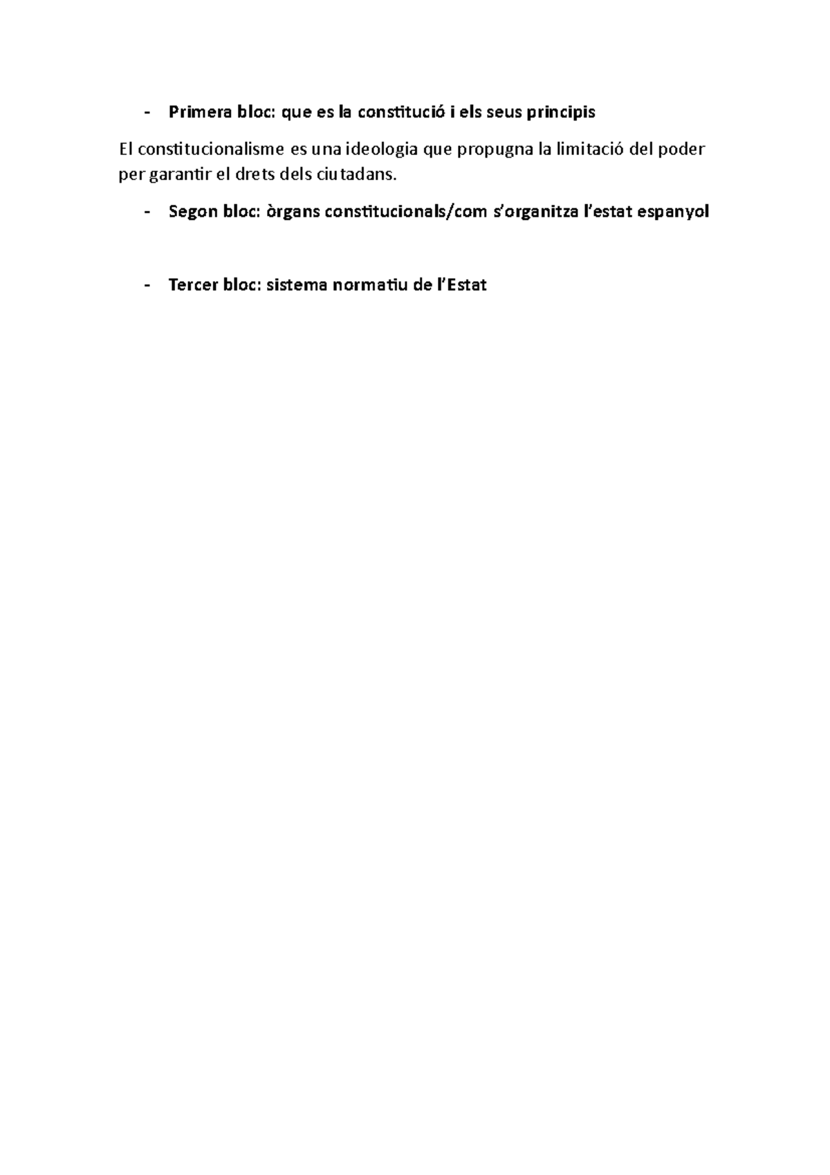 Principis i institucions consitutcionals Bloc1 - Primera bloc: que es ...