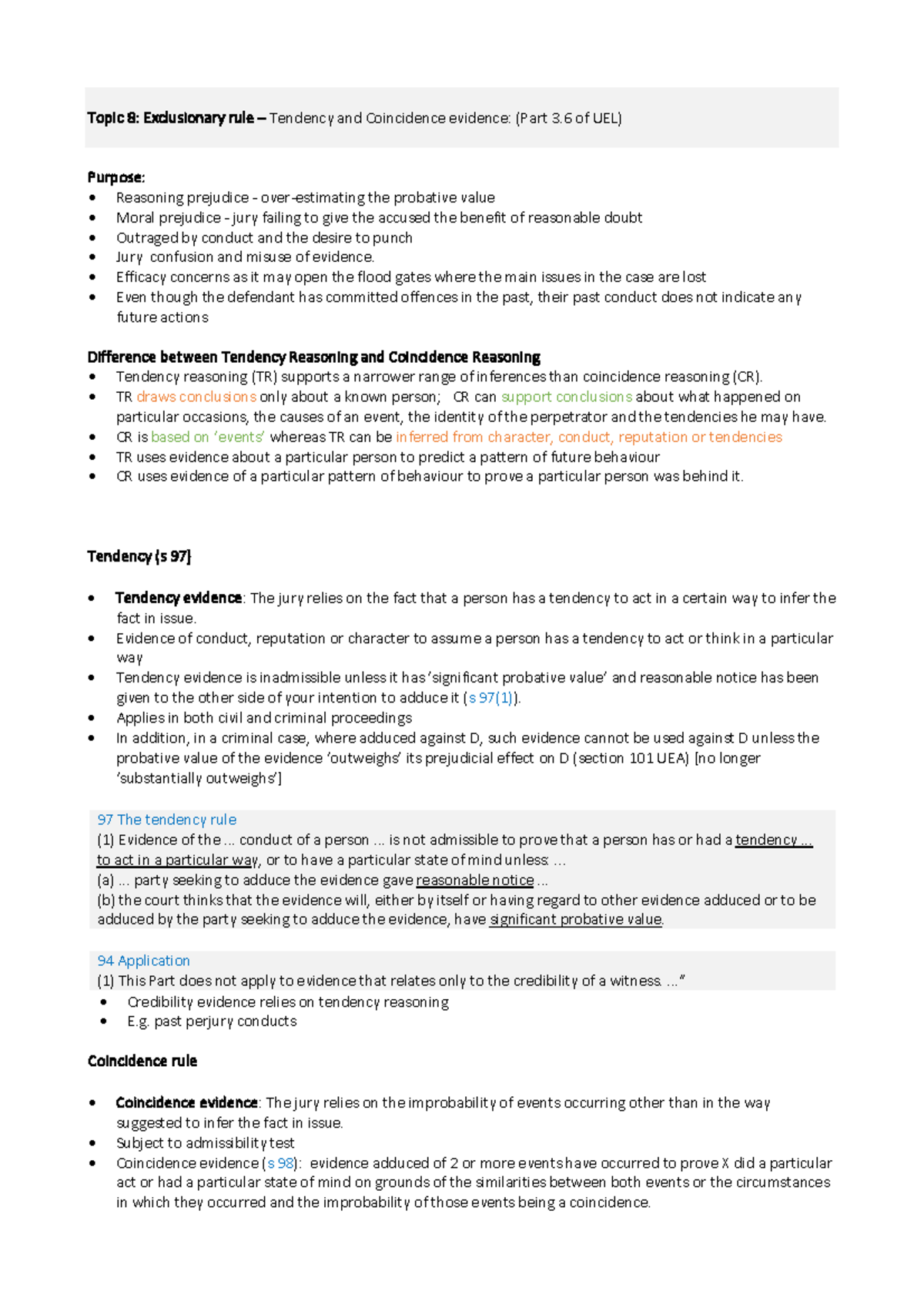 Exclusionary Rule - Exclus - Topic 8: Exclusionary rule – Tendency and ...