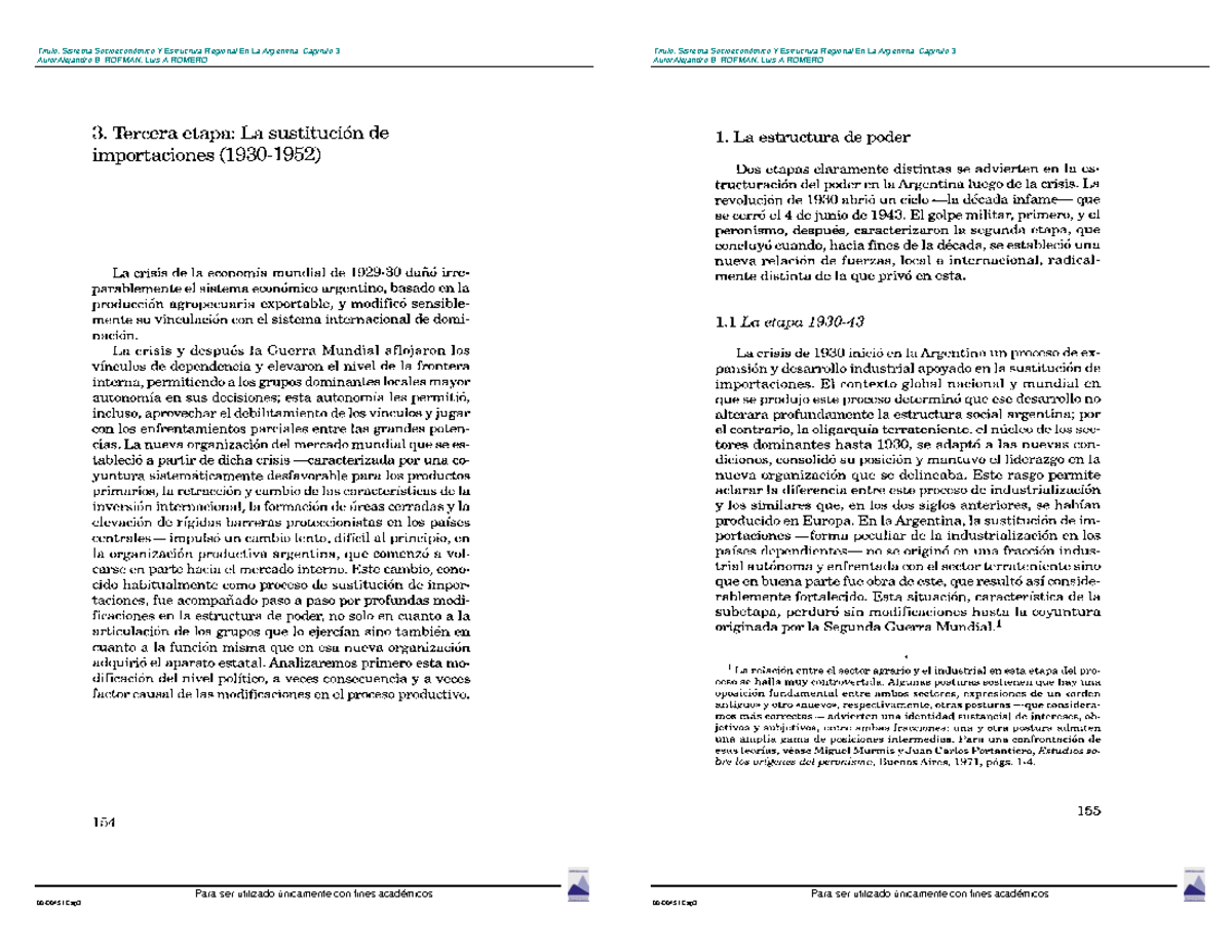 Romero- Rofman (CAP 3) Par de 2 - AutorAlejandro B. ROFMAN, Luis A.. AutorAlejandro B. ROFMAN ...